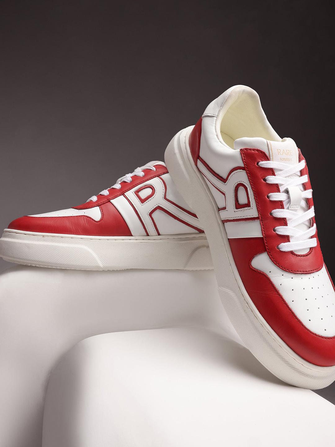 Buy RARE RABBIT Men Cygnus Pro Colourblocked Leather Sneakers - Casual ...