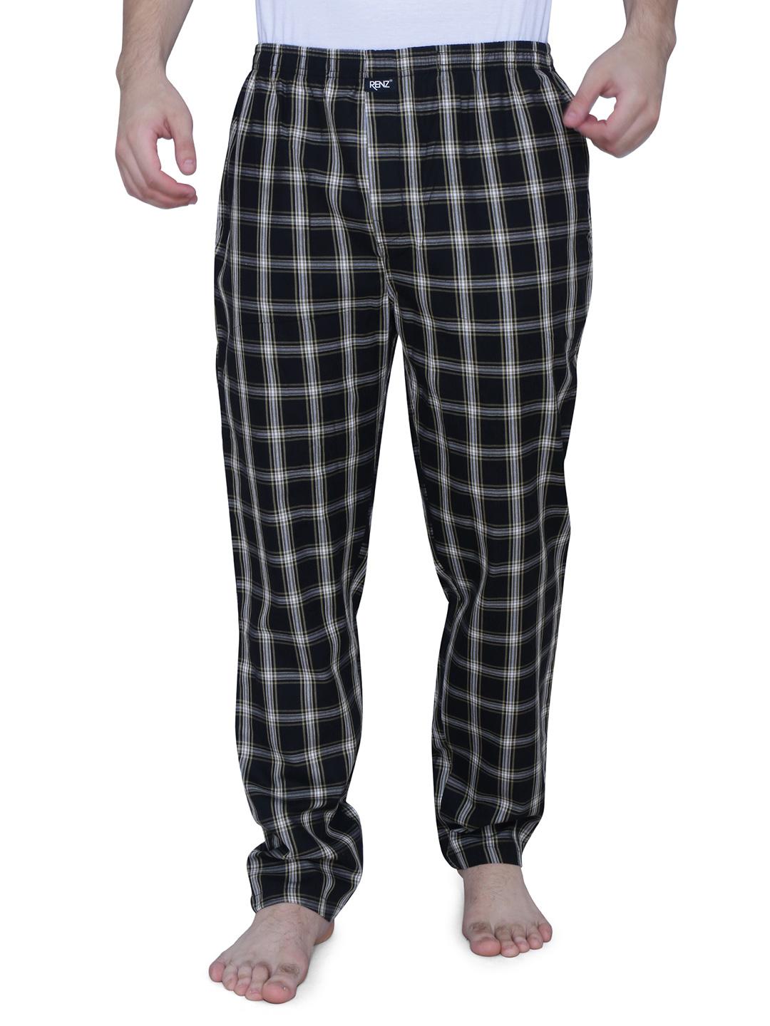 Buy RENZ Checked Relaxed Fit Lounge Pants - Lounge Pants for Men ...