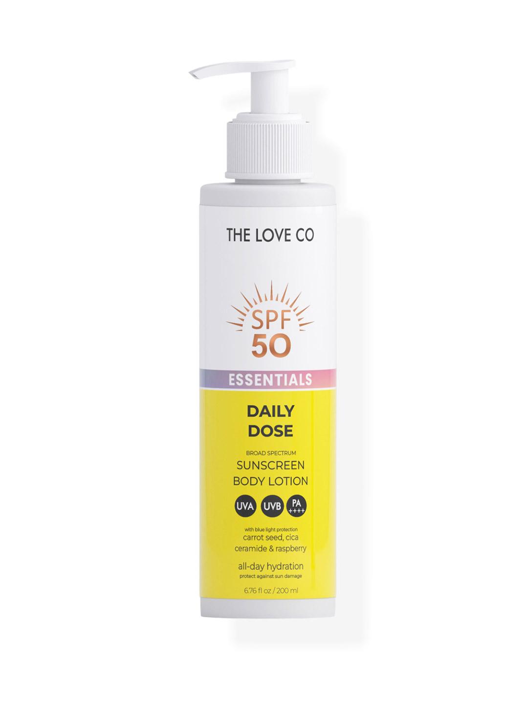 Buy The Love Co Daily Dose Sunscreen Body Lotion SPF 50 200ml - Body ...