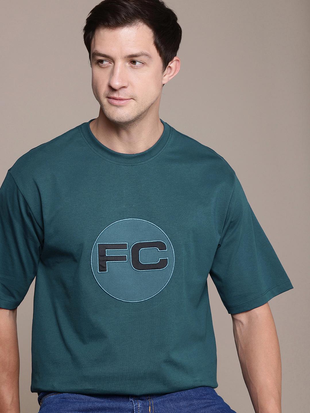 Buy French Connection Brand Logo Applique Detailing Pure Cotton T Shirt ...