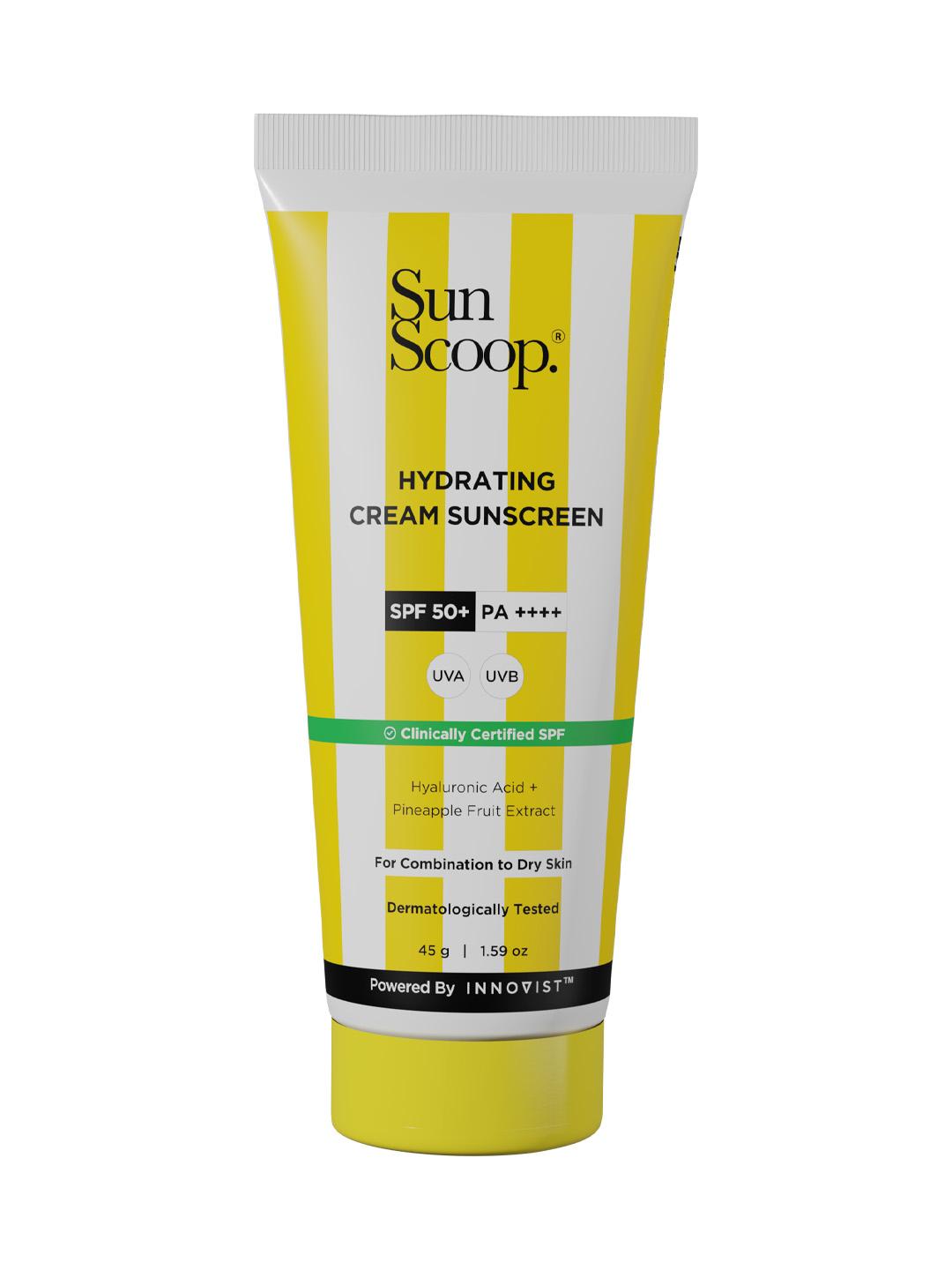Buy SunScoop Hydrating Cream Sunscreen SPF 50+ PA++++ 45g - Face ...