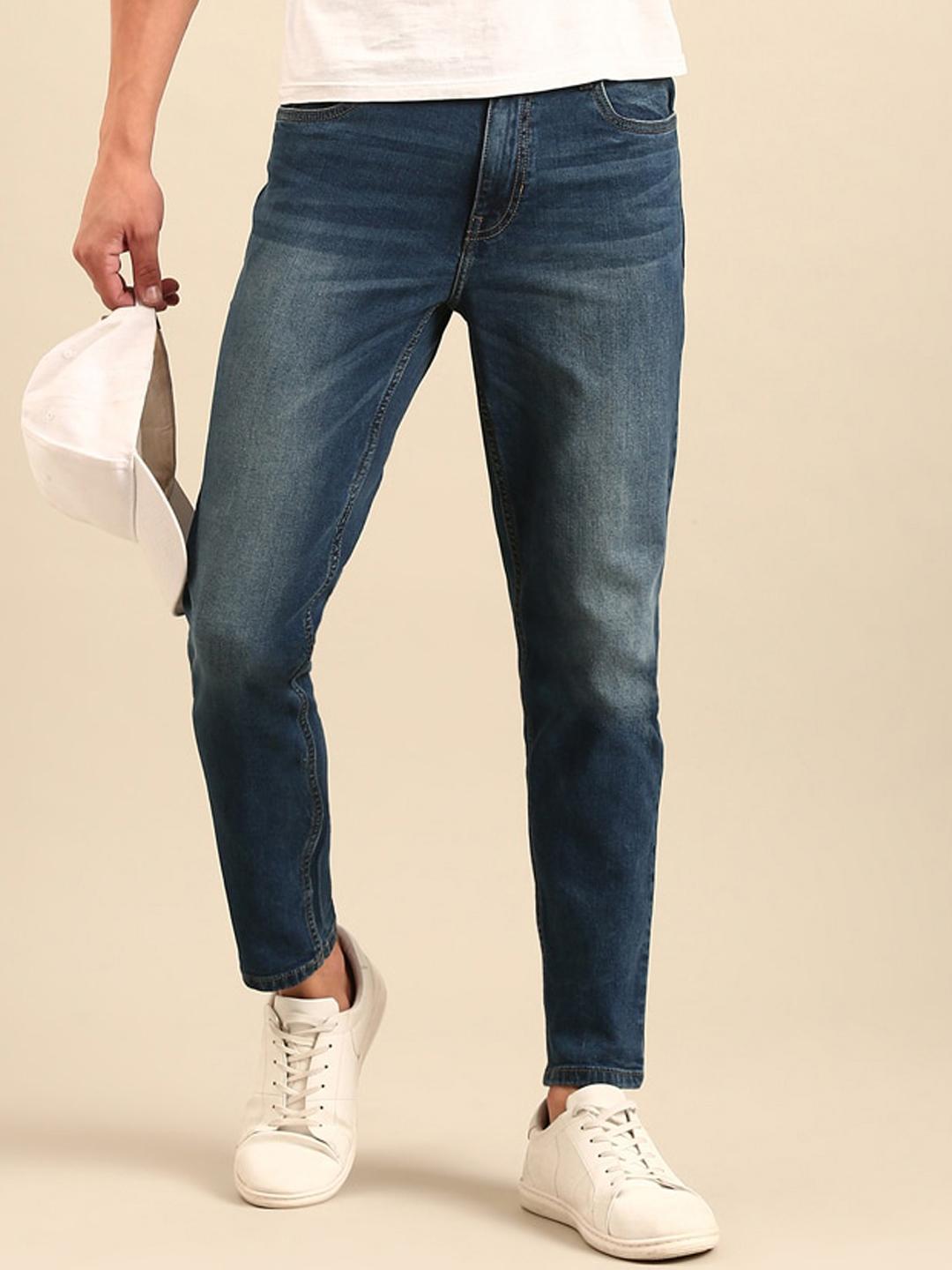 Buy Mast & Harbour Men Carrot Slim Fit Clean Look Light Fade ...