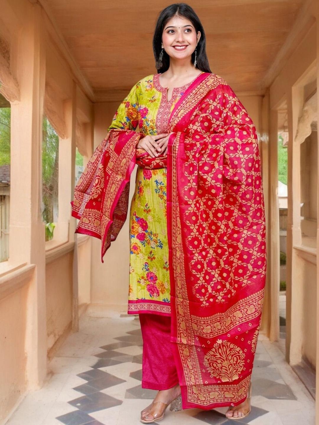 Buy Jevi Prints Women Ethnic Motifs Printed Regular Pure Cotton Kurta ...