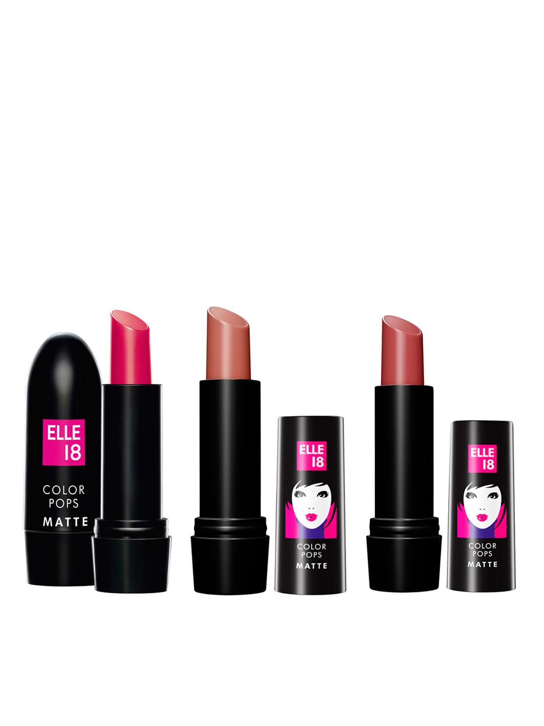 Buy ELLE 18 Set Of 3 Color Pop Matte Lip Color - Lipstick for Women ...