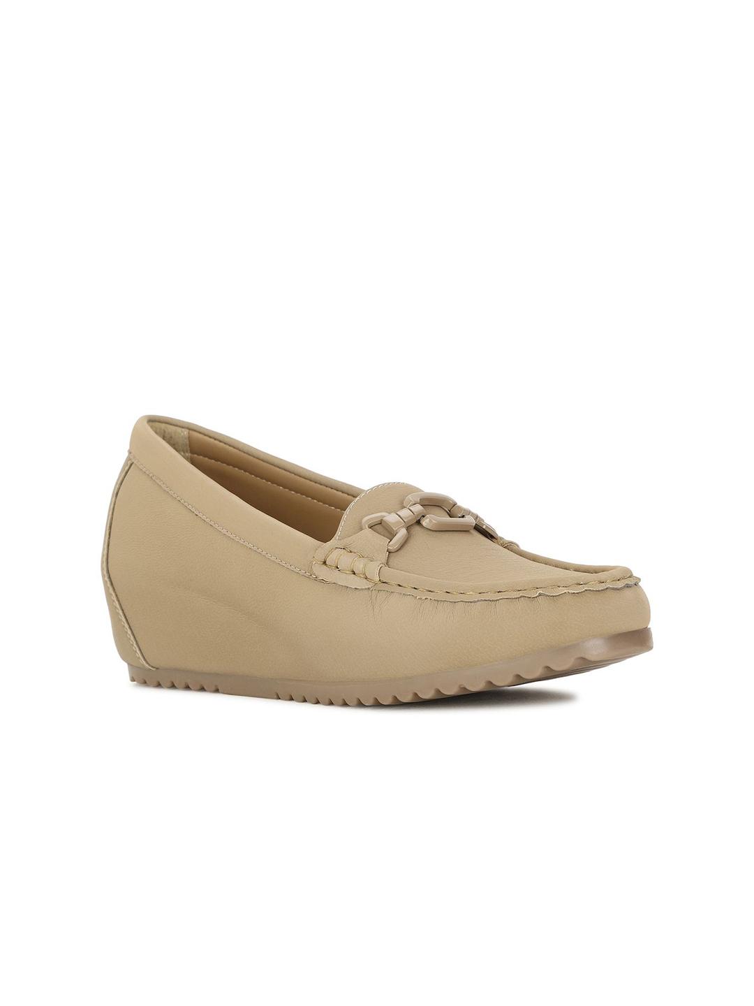 Buy Bata Women Round Toe Comfort Insole Heeled Loafers - Casual Shoes ...