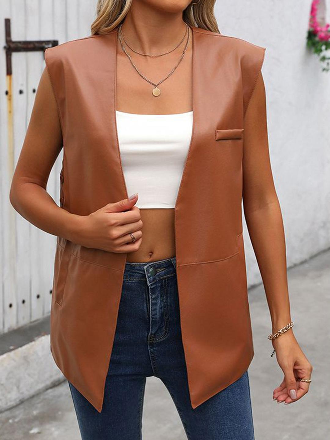 Buy StyleCast X Revolte Solid Open Front Jacket - Jackets for Women ...