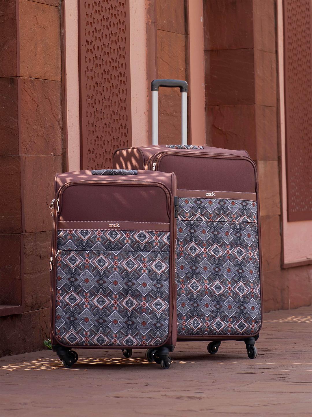 Buy ZOUK Himalayan Trails Set Of 2 Cabin & Large Avasa Trolley Bags - Trolley Bag for Unisex ...