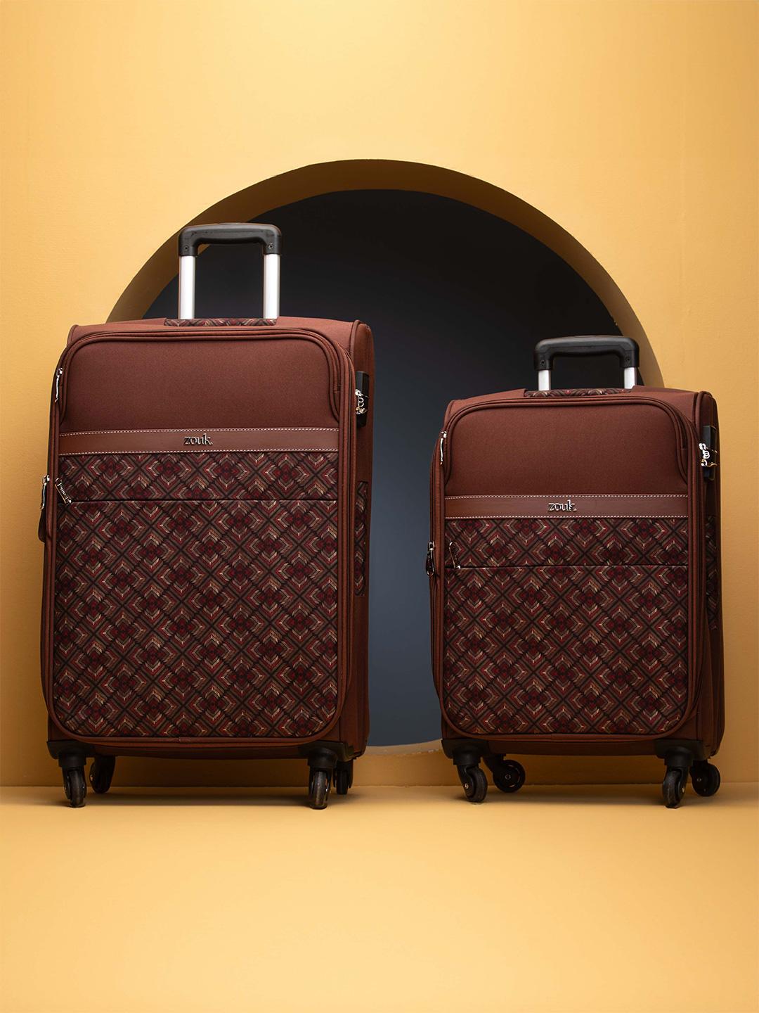 Buy ZOUK Amritsar Phulkari Set Of 2 Cabin & Medium Avasa Trolley Bags - Trolley Bag for Unisex ...