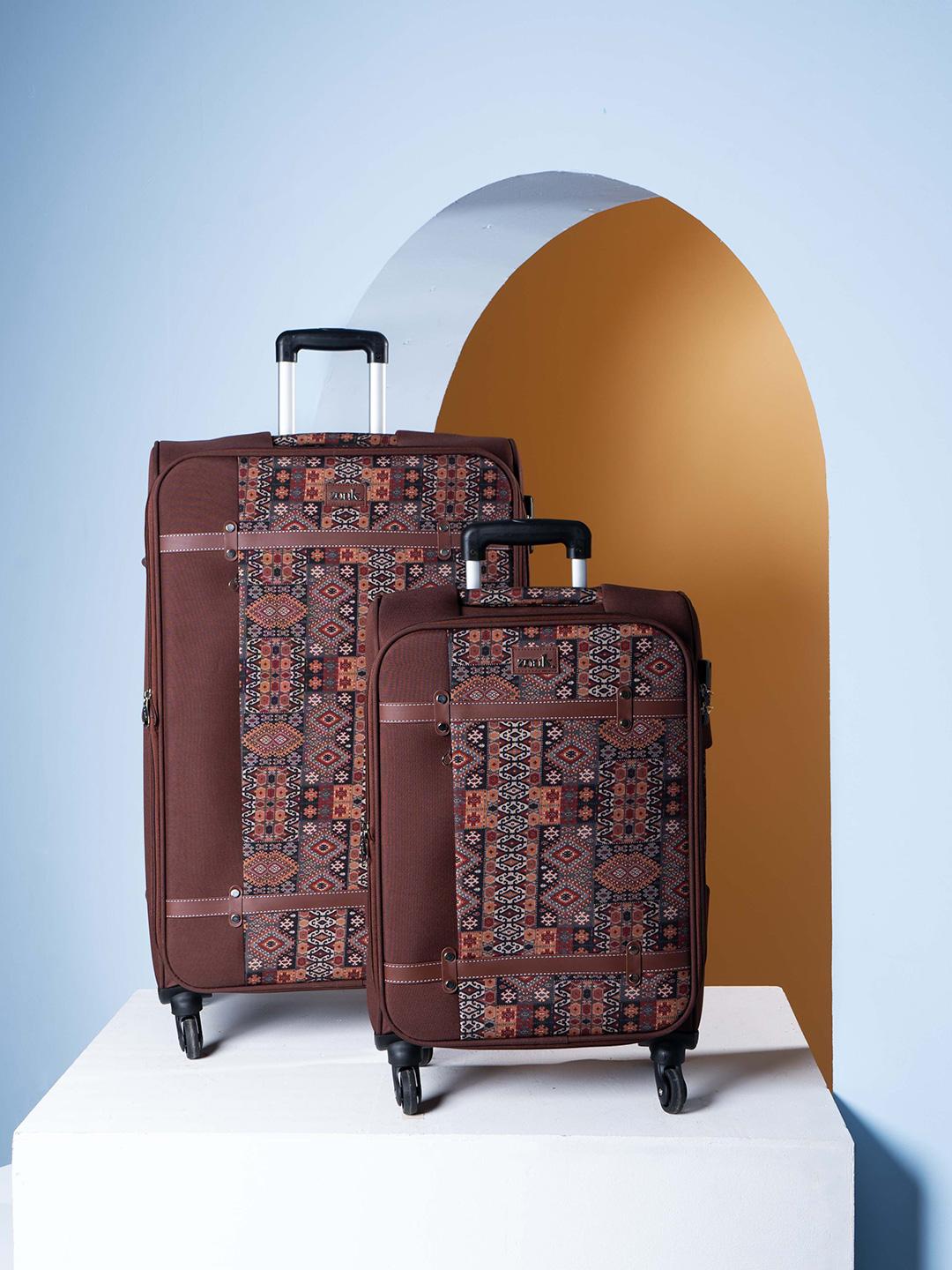 Buy ZOUK Banaras Elegance Set Of 2 Cabin & Large Saira Trolley Bags - Trolley Bag for Unisex ...