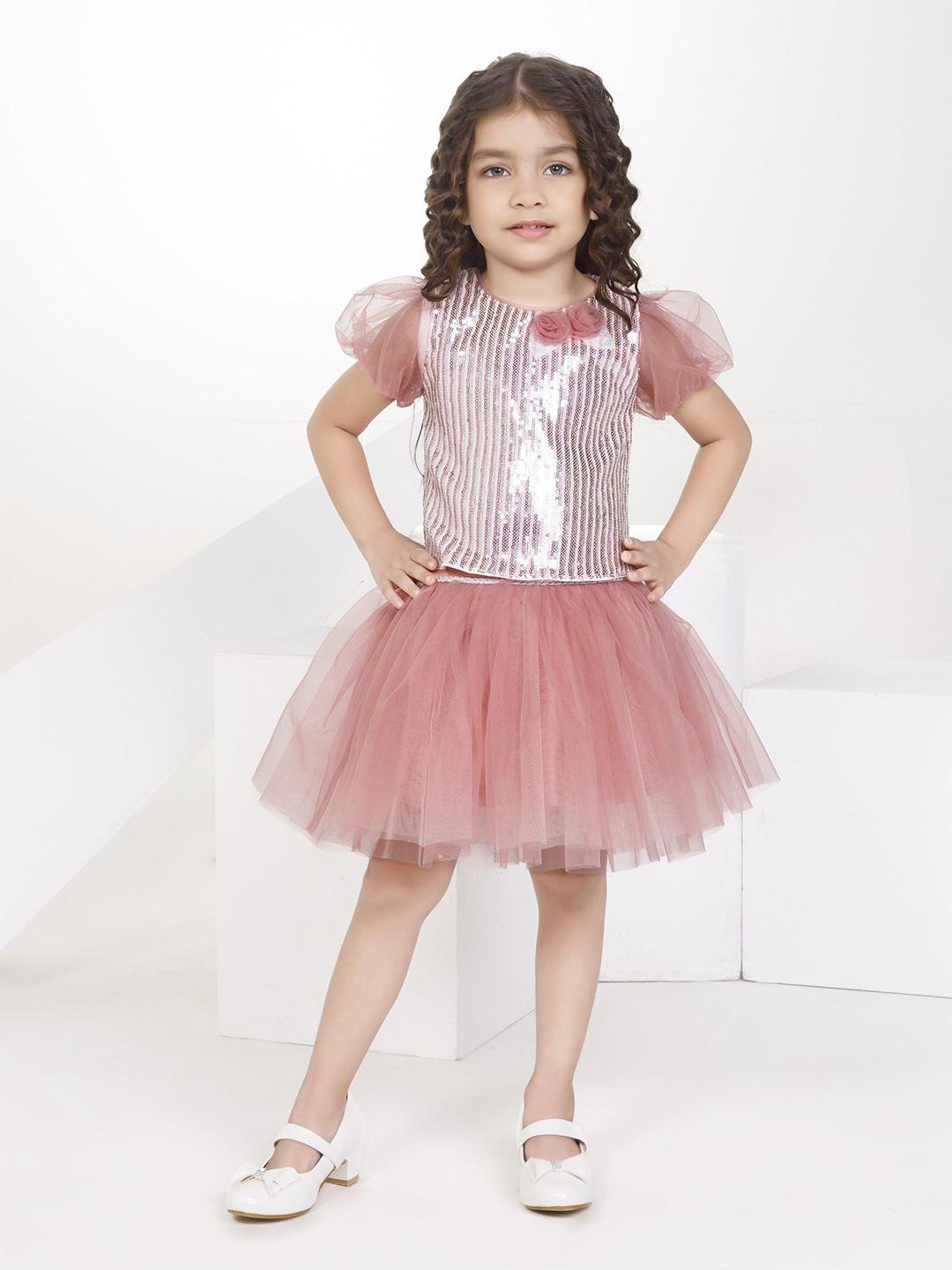 Buy Peppermint Girls Embellished Top With Skirt - Clothing Set for ...
