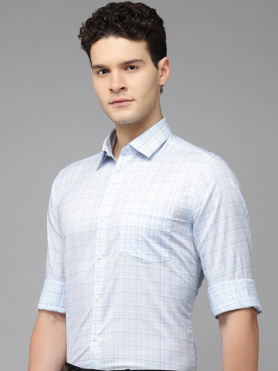 Buy Arrow Pure Cotton Manhattan Slim Fit Checked EasyPress Formal Shirt ...