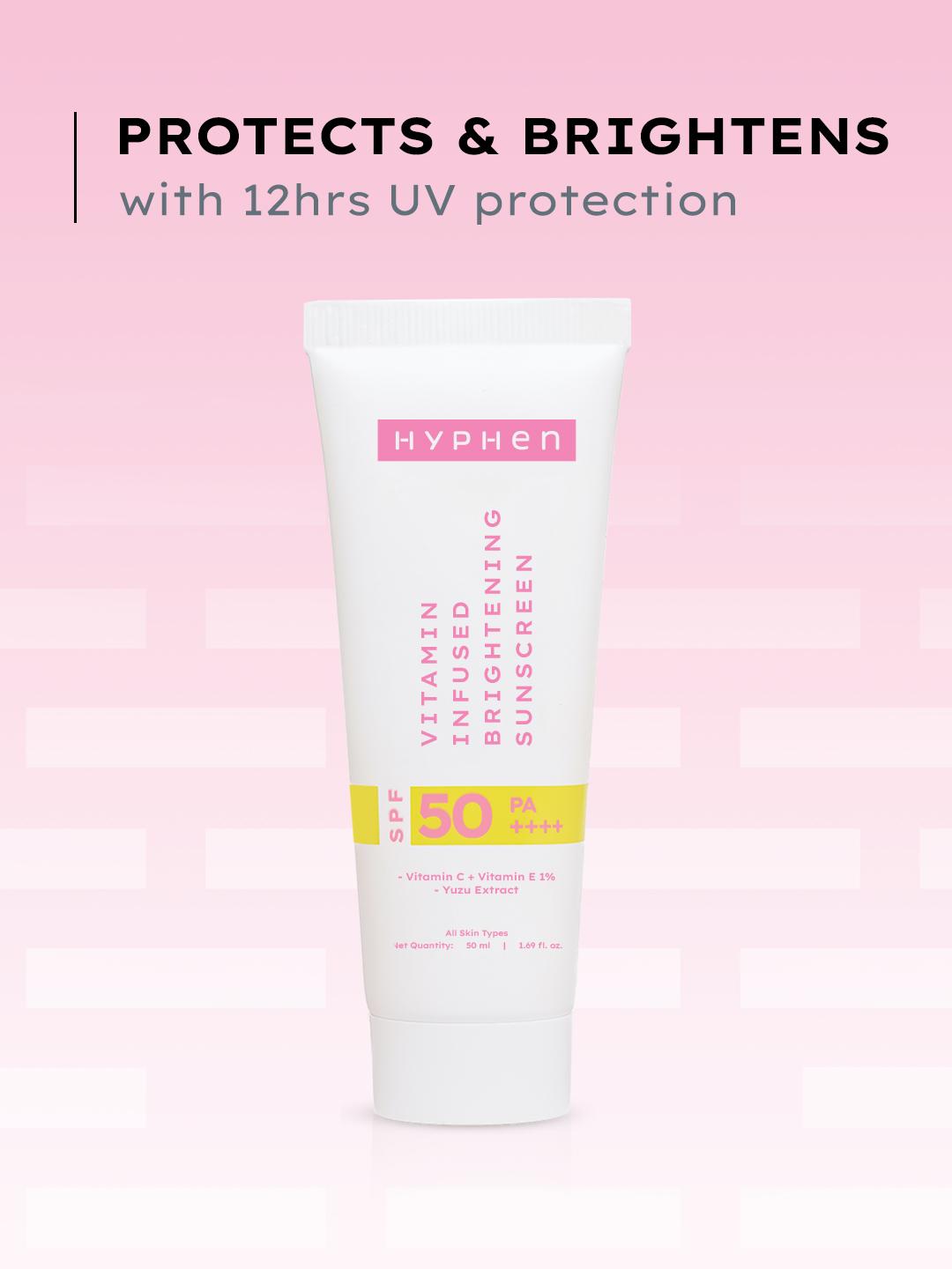 Buy Hyphen Vitamin Infused Brightening Sunscreen SPF 50 PA++++ For ...