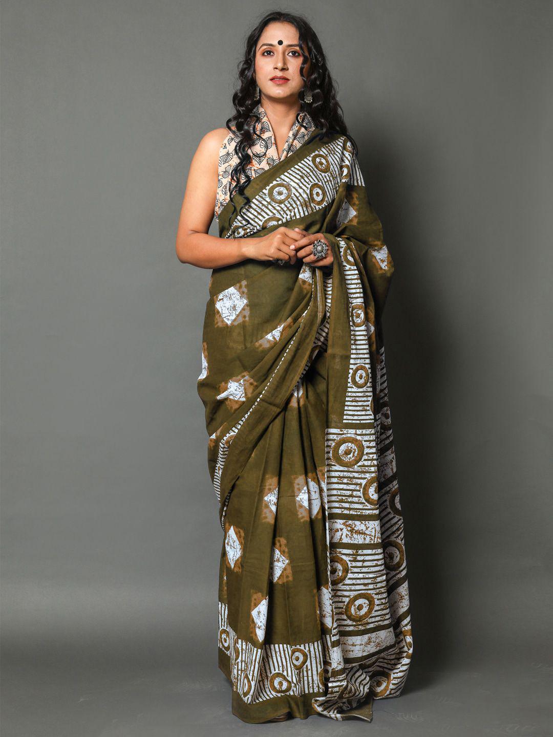 Buy BUTA BUTI Ethnic Motifs Pure Cotton Saree - Sarees for Women ...