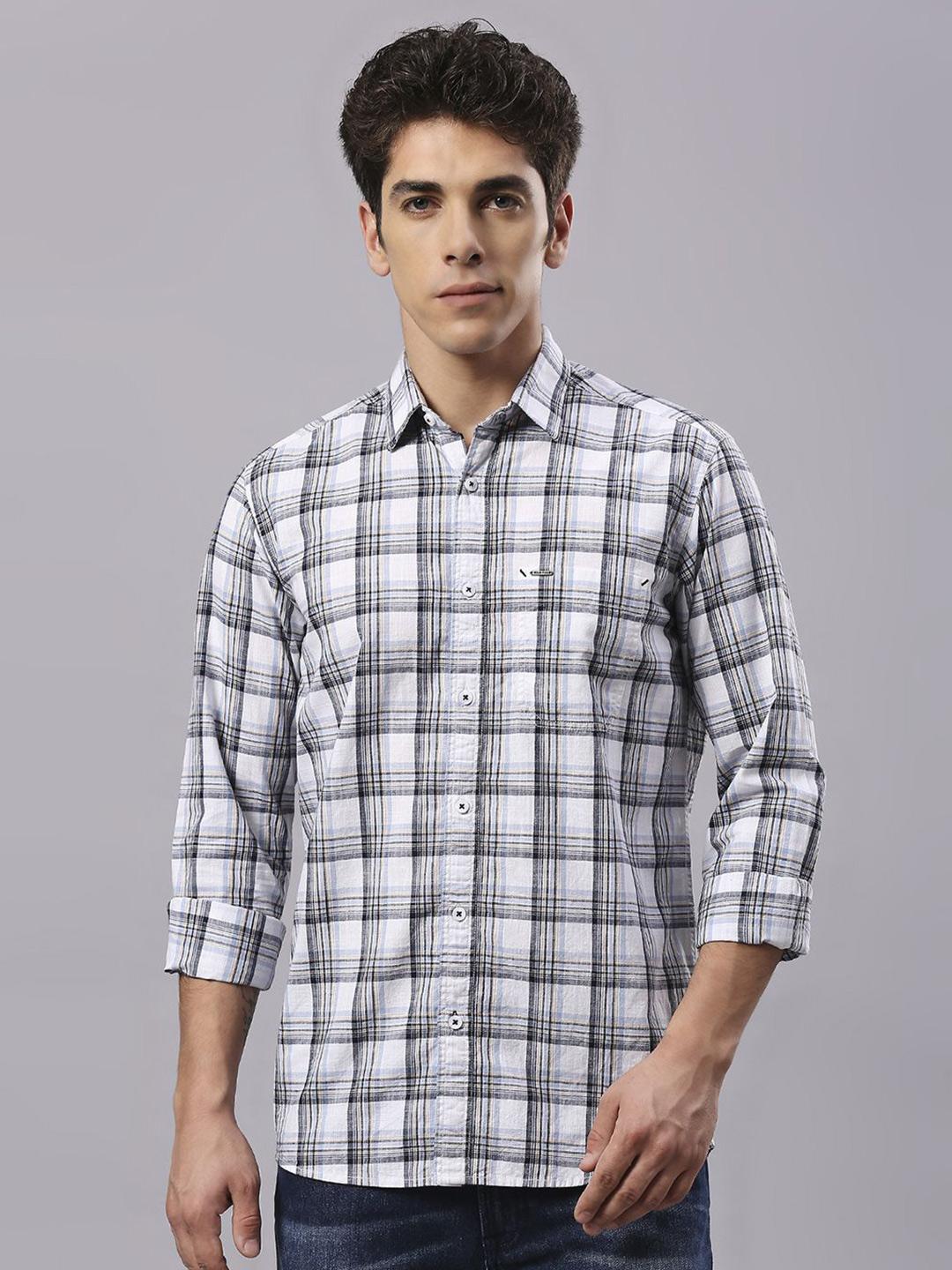 Buy Klub Fox Men Slim Fit Opaque Checked Casual Shirt - Shirts for Men ...