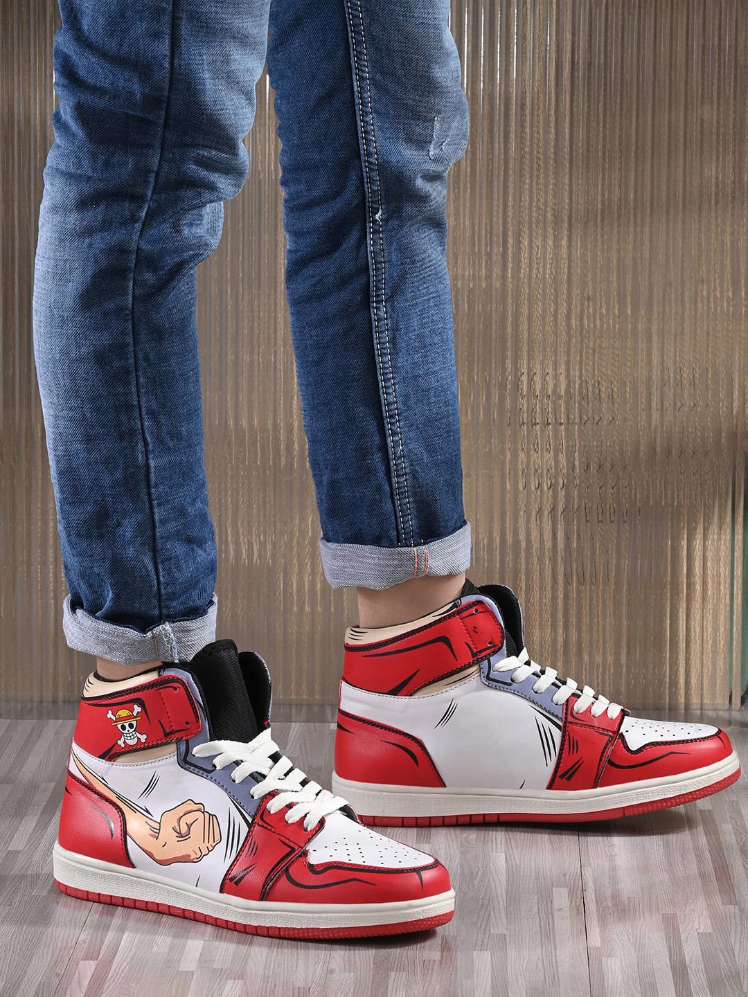 Buy AfroJack Men Anime Printed Round Toe Memory Foam Sneakers - Casual ...
