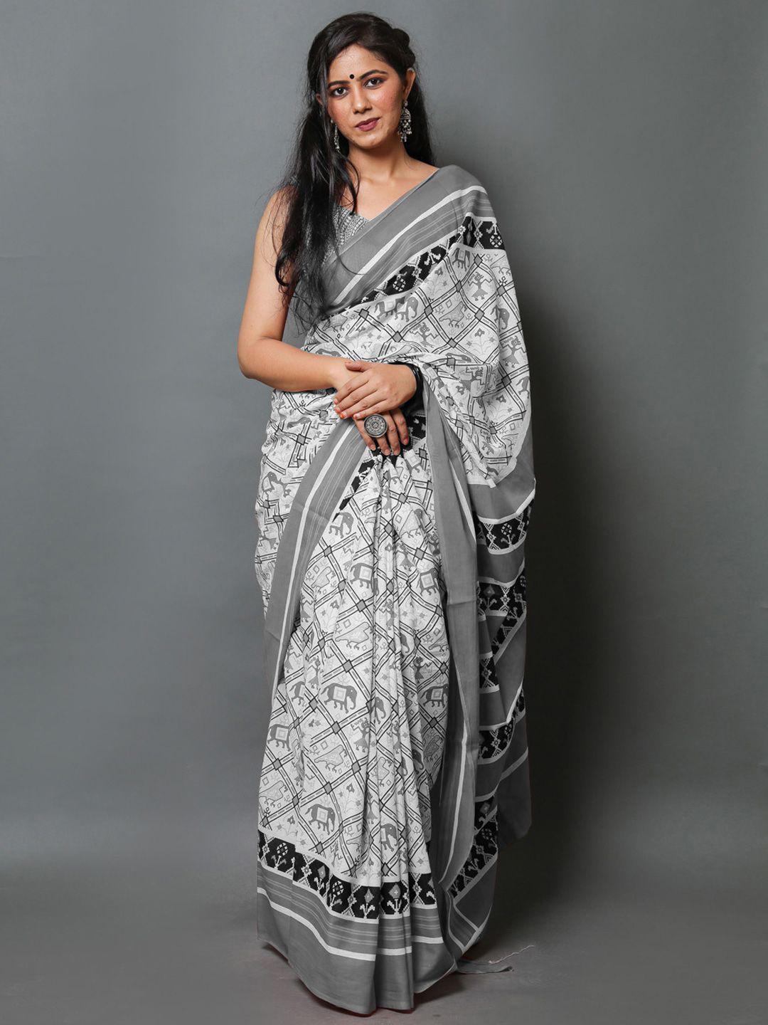 Buy BUTA BUTI Ethnic Motifs Pure Cotton Saree - Sarees for Women ...