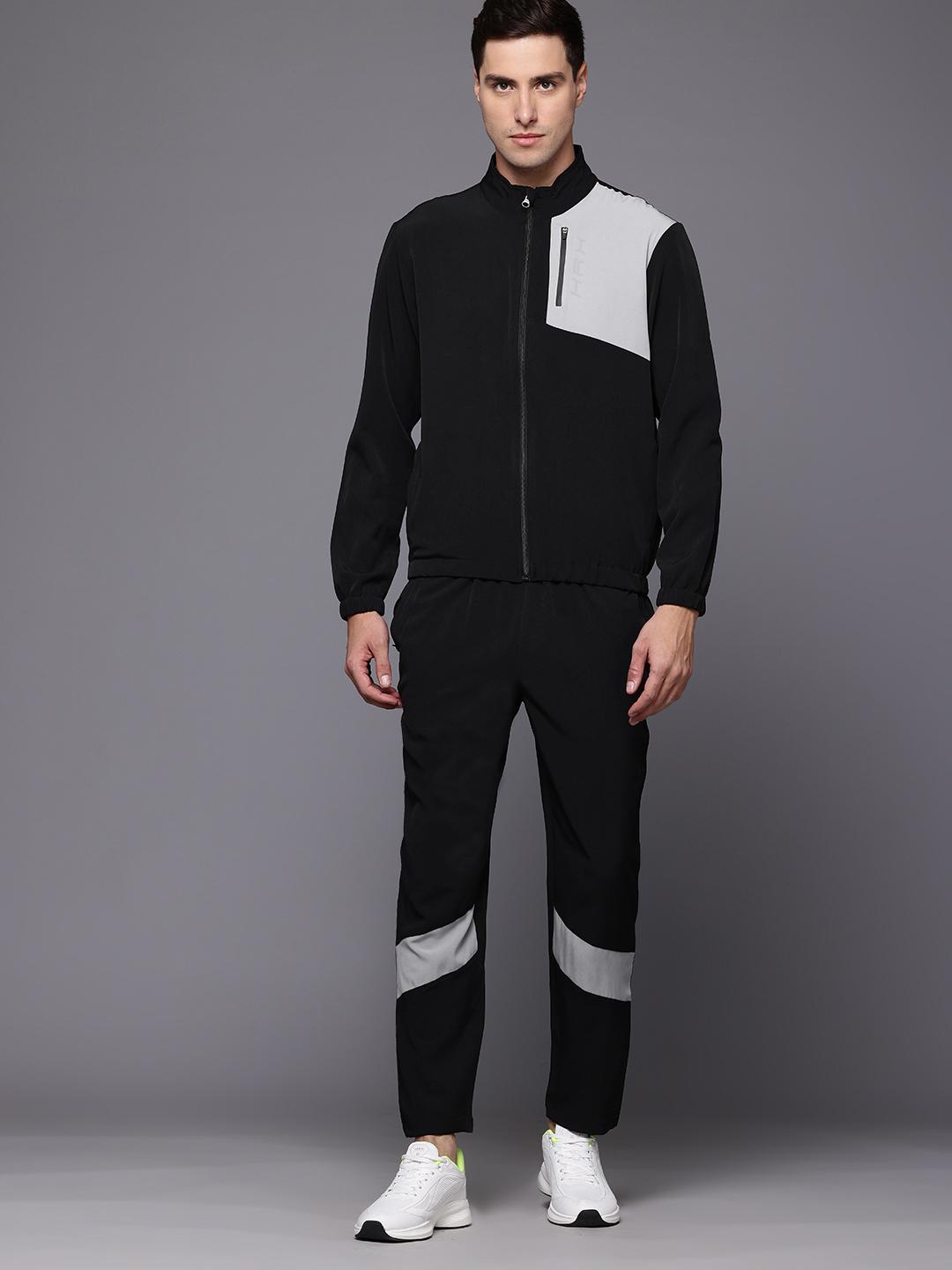 Buy HRX By Hrithik Roshan Men Colourblock Running Track Suit ...