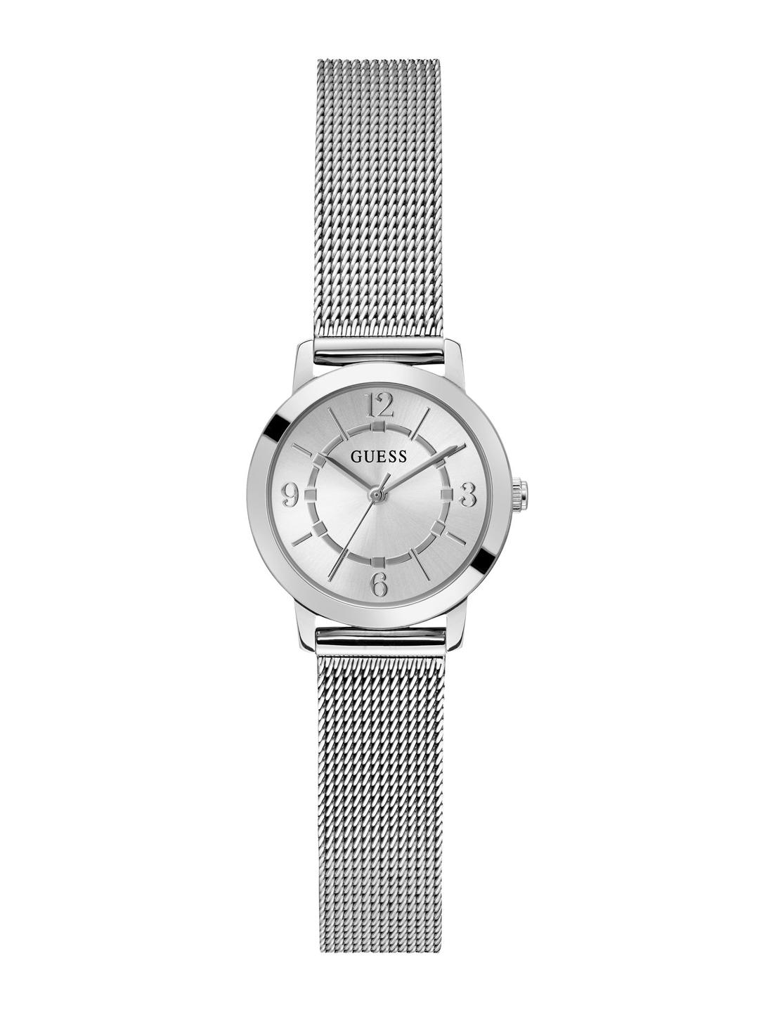 Buy GUESS Round 28mm Silver Dial Analog Women Watch GW0666L1 - Watches ...