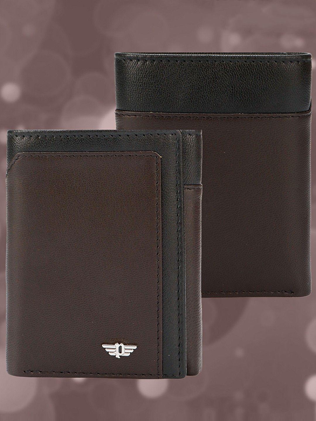 Buy Police Men Leather Three Fold Wallet Wallets For Men 30044887