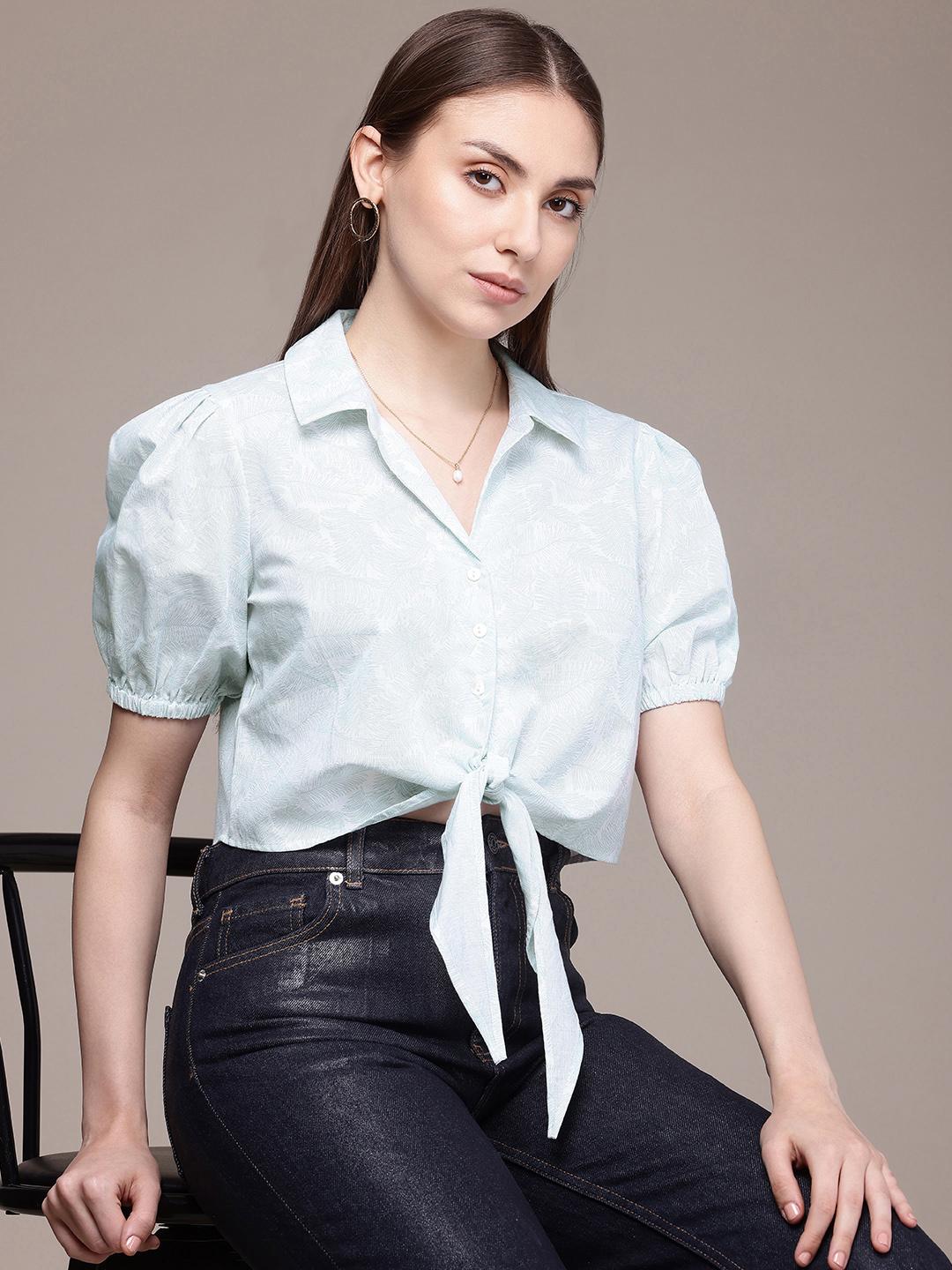Buy French Connection Premium Floral Printed Cotton Linen Casual Shirt ...