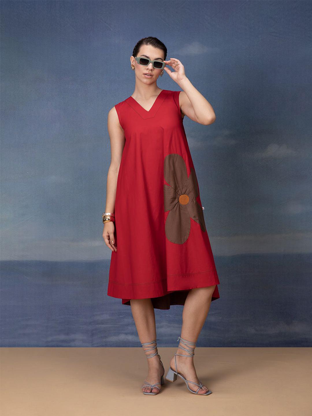 Buy Bannos Swagger Women Patchwork A Line Dress - Dresses for Women ...