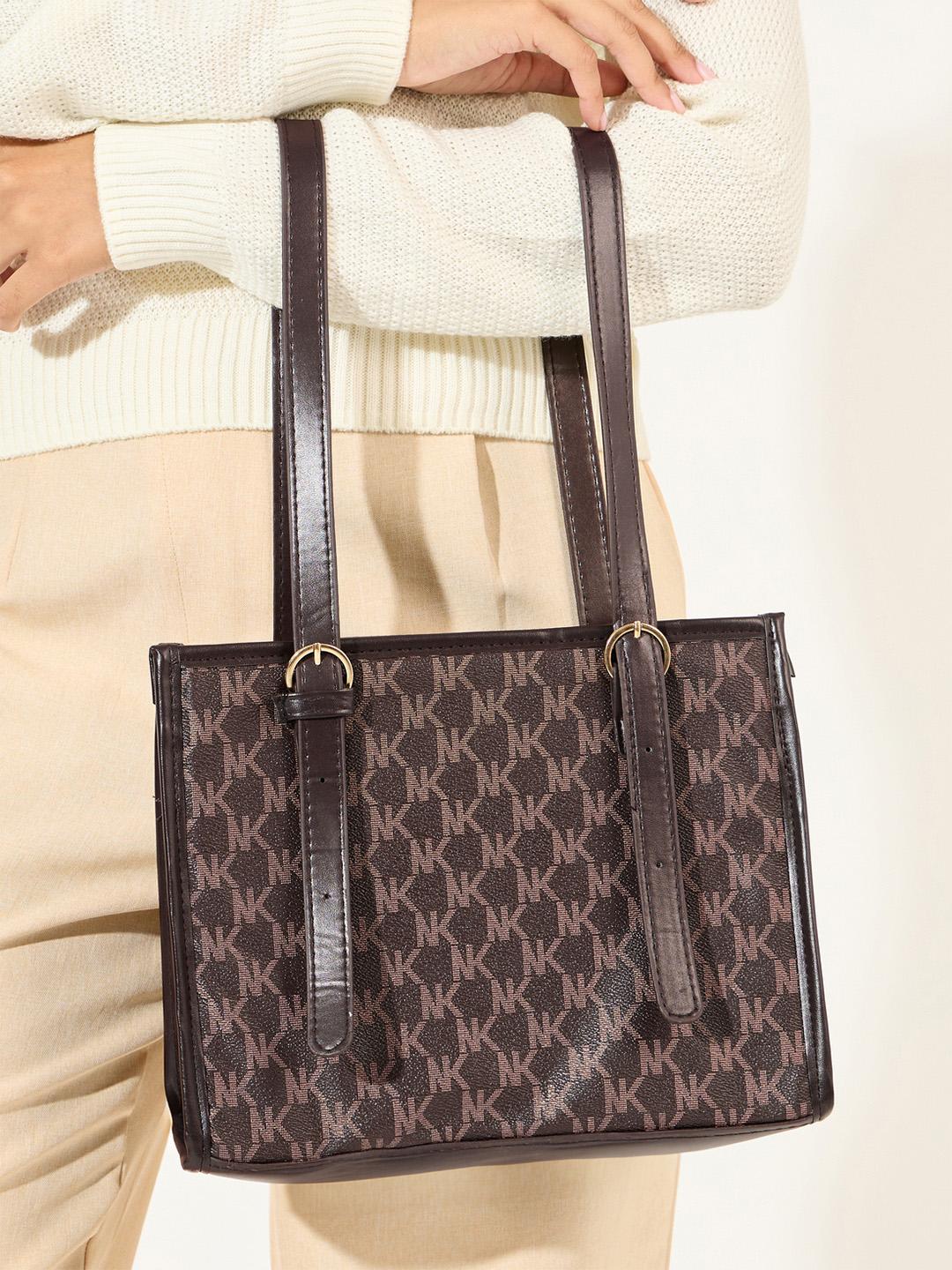 Buy Styli Typography Printed Structured Handheld Bag - Handbags for ...