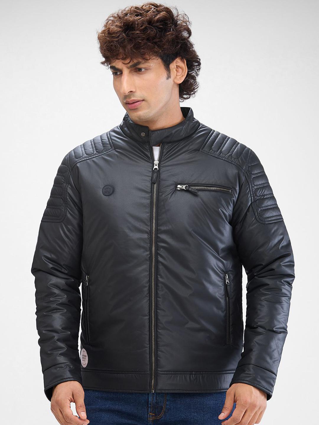Buy SPYKAR Men Solid Full Sleeve Regular Fit Padded Jacket - Jackets ...
