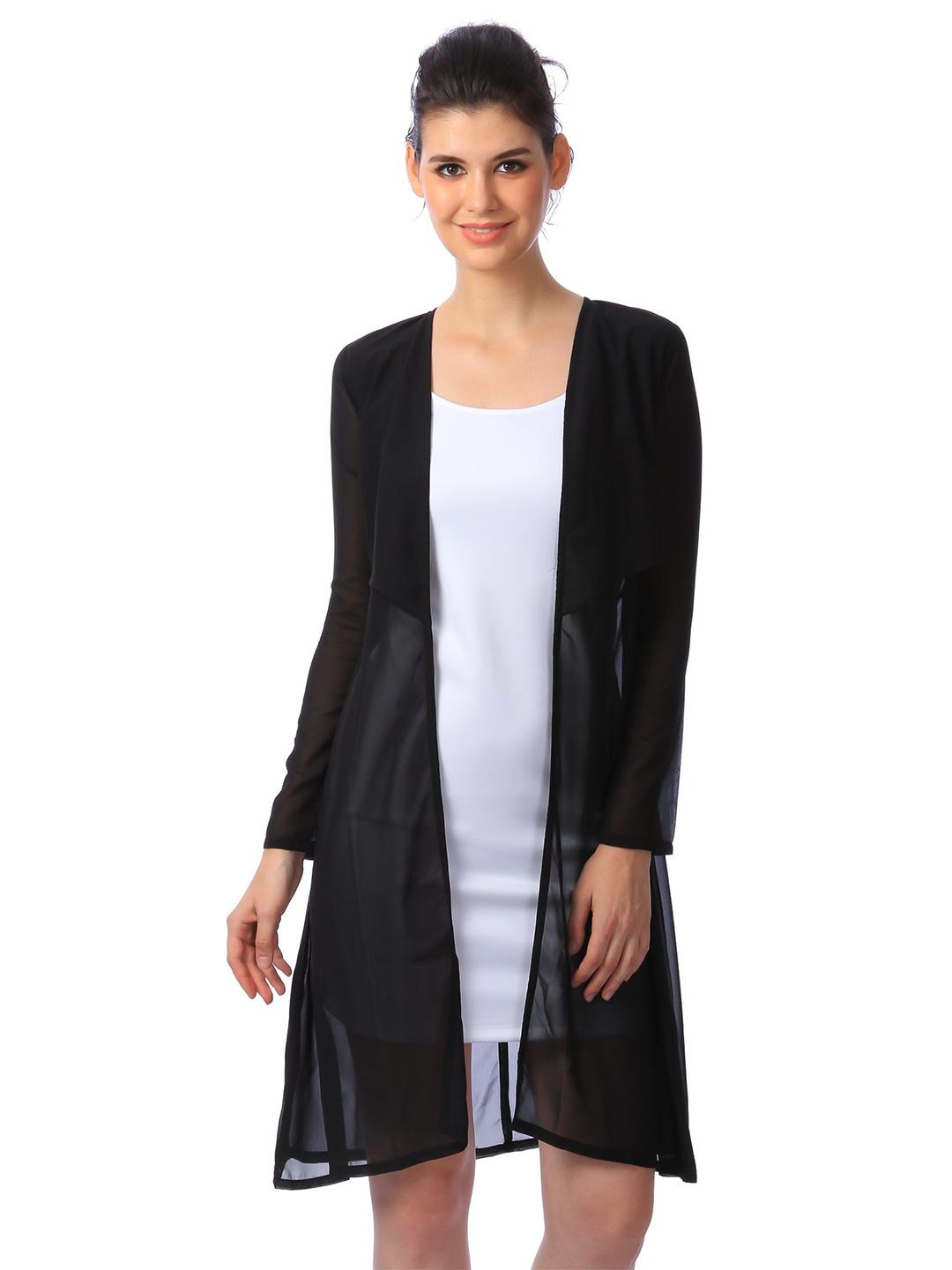 Buy BAESD Open Front Longline Shrug - Shrug for Women 30104297 | Myntra