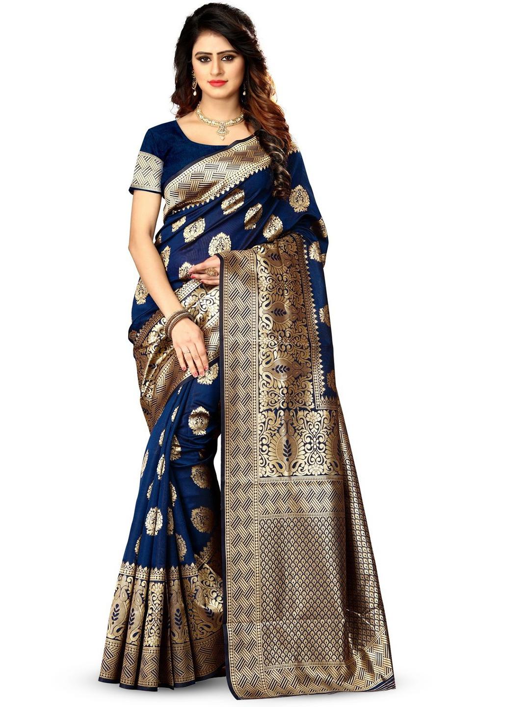 Buy PERVAS Woven Design Zari Banarasi Saree - Sarees for Women 30106011 ...