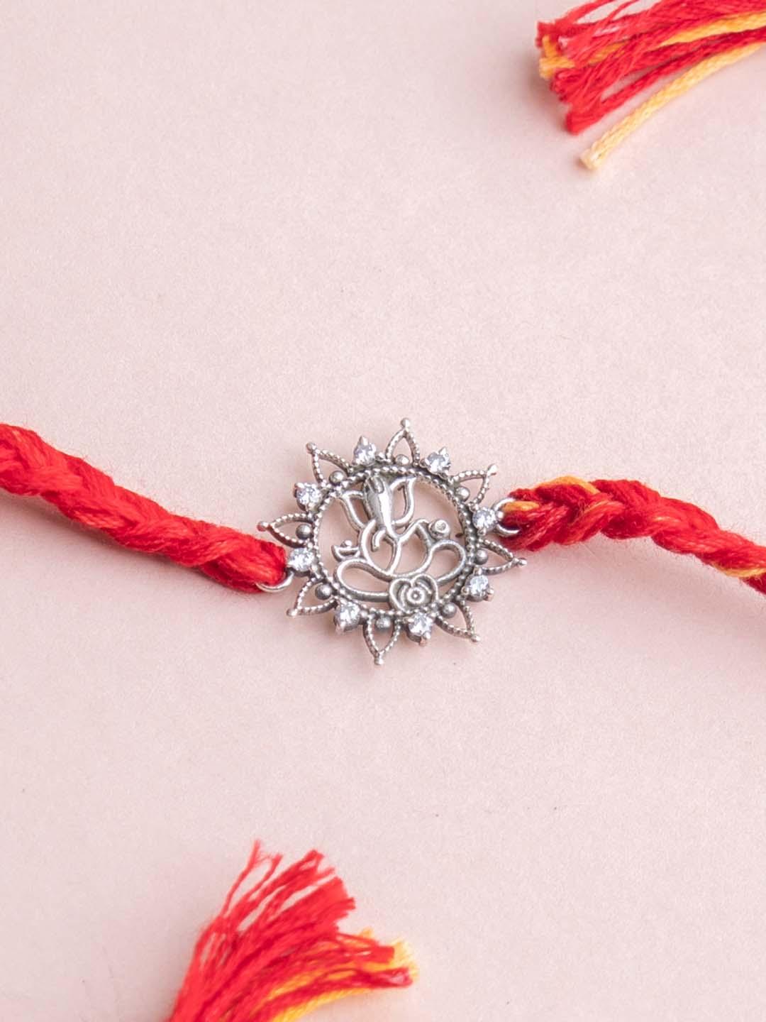 Buy Shyle 92.5 Sterling Silver Thread Rakhi - Rakhi for Women 30107908 ...