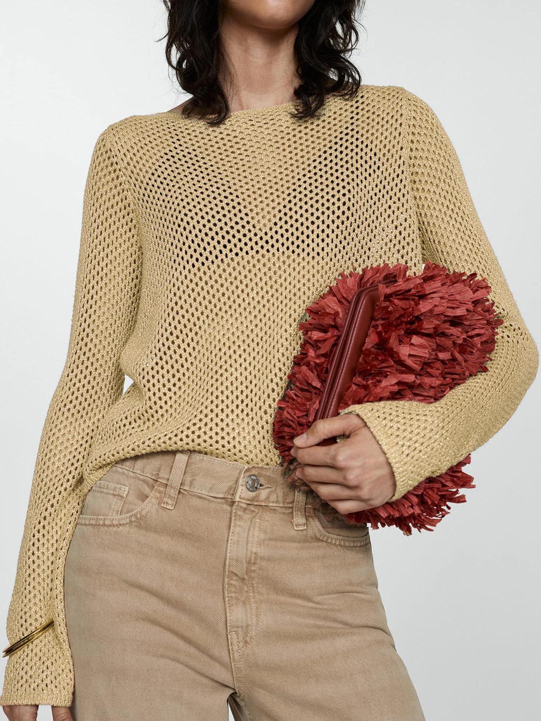 Buy MANGO Open Knit Pullover - Sweaters for Women 30108620 | Myntra