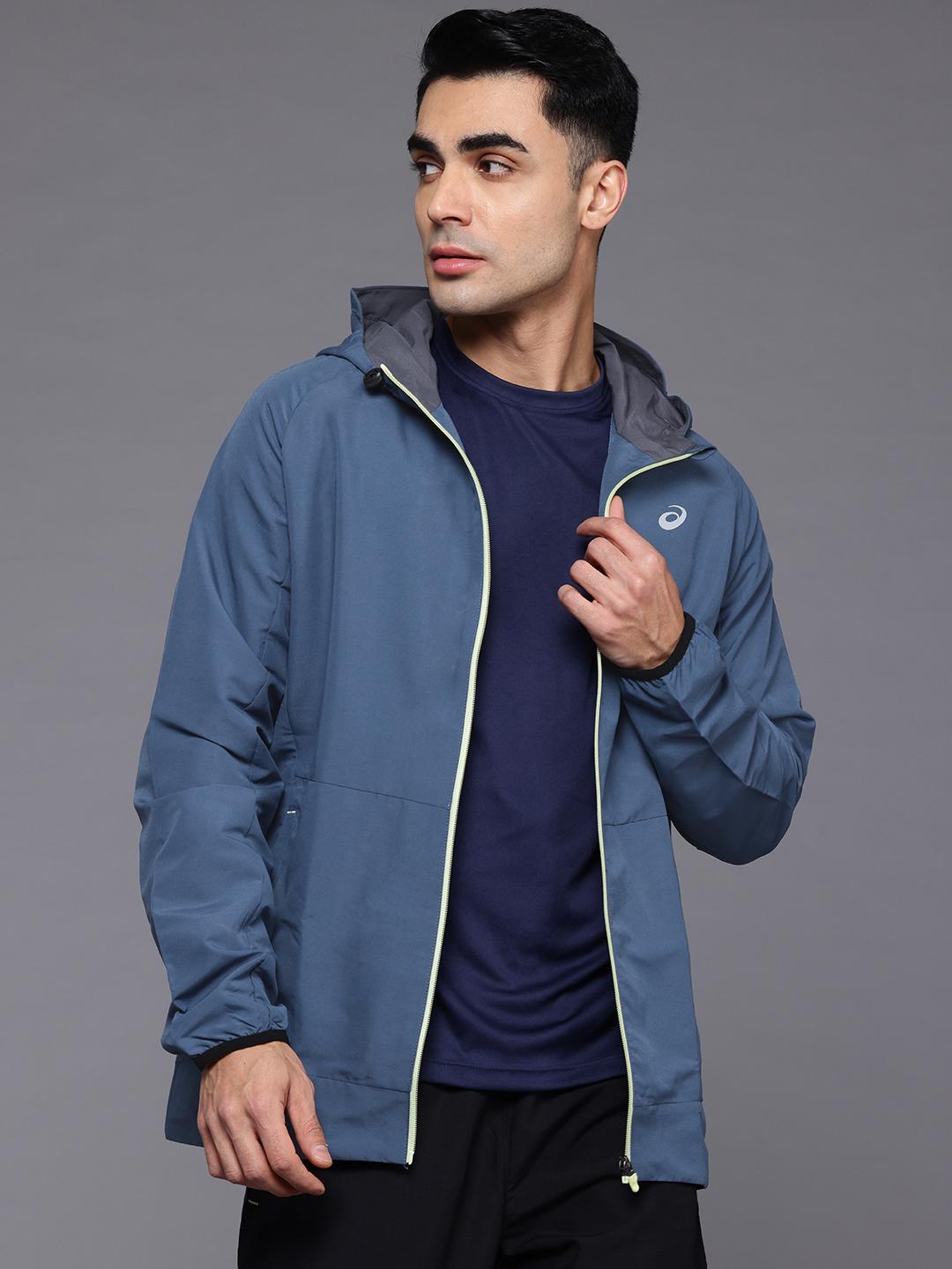 Buy ASICS Men Solid Running Sporty Jacket - Jackets for Men 30109249 ...