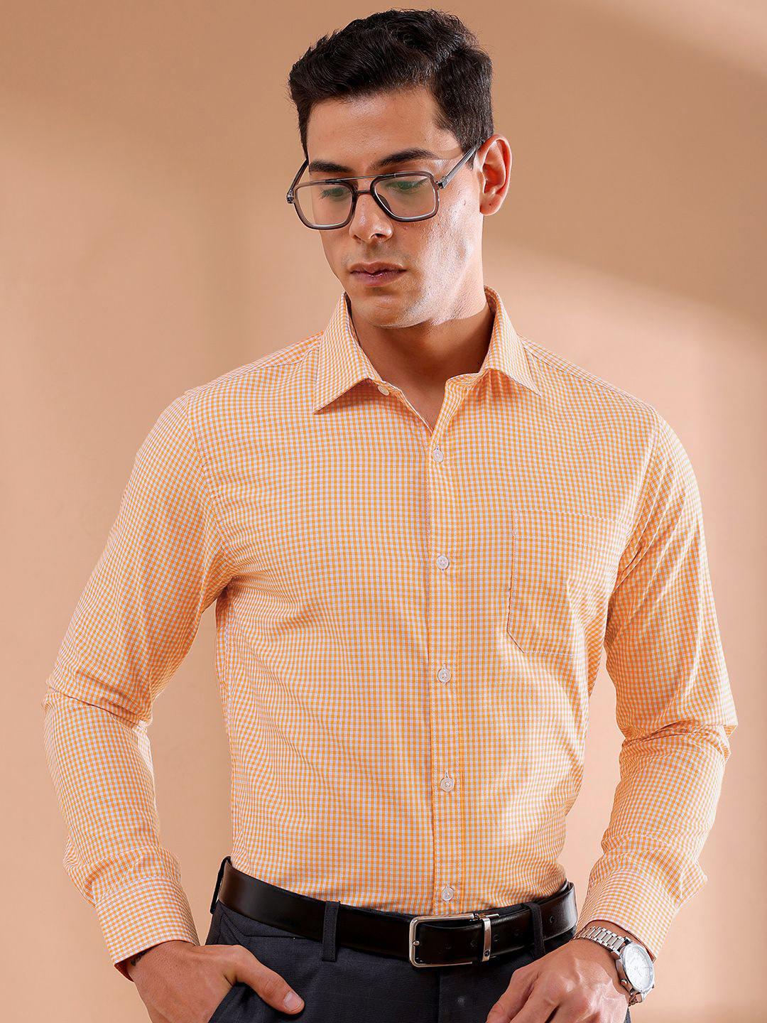 Buy The Indian Garage Co. X Luxe Slim Fit Micro Checks Formal Shirt ...