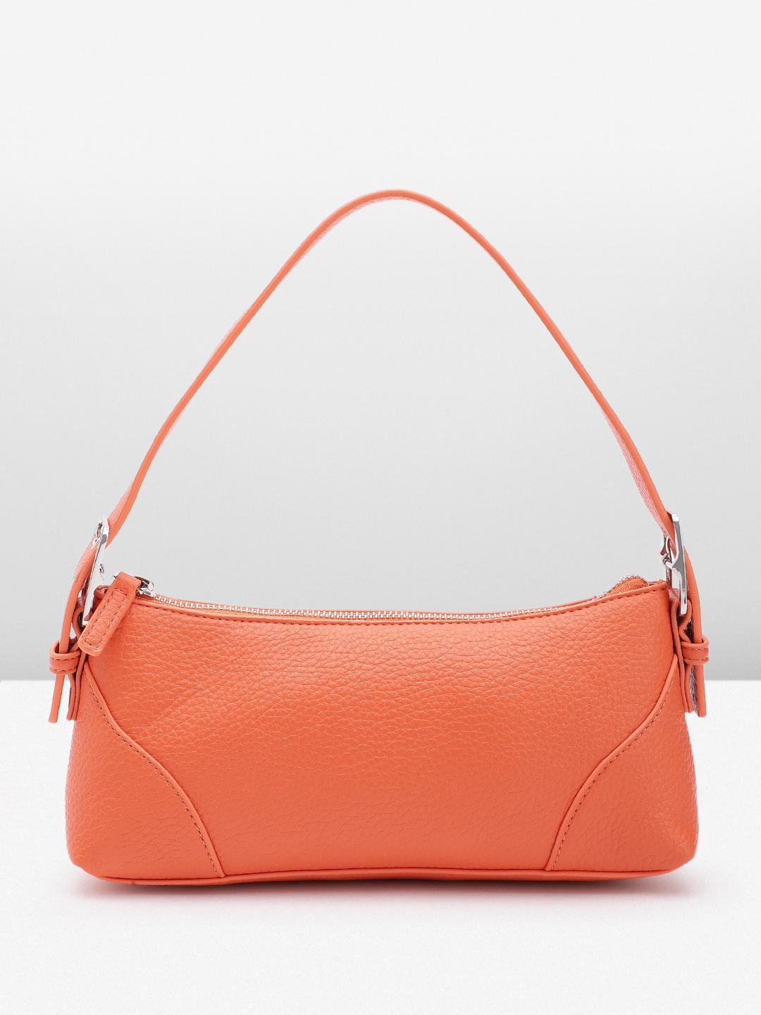 Buy MANGO Textured Structured Baguette With Buckle - Handbags for Women ...