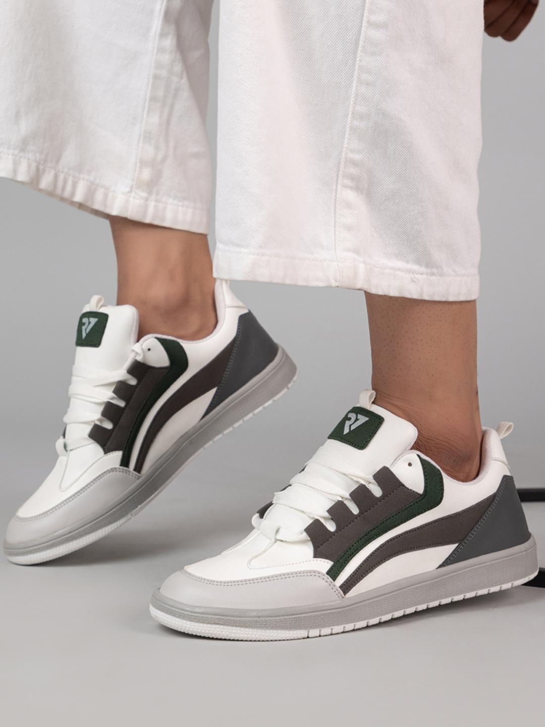 Buy RUN SEVEN Men Colourblocked PU Lace Ups Sneakers - Casual Shoes for ...