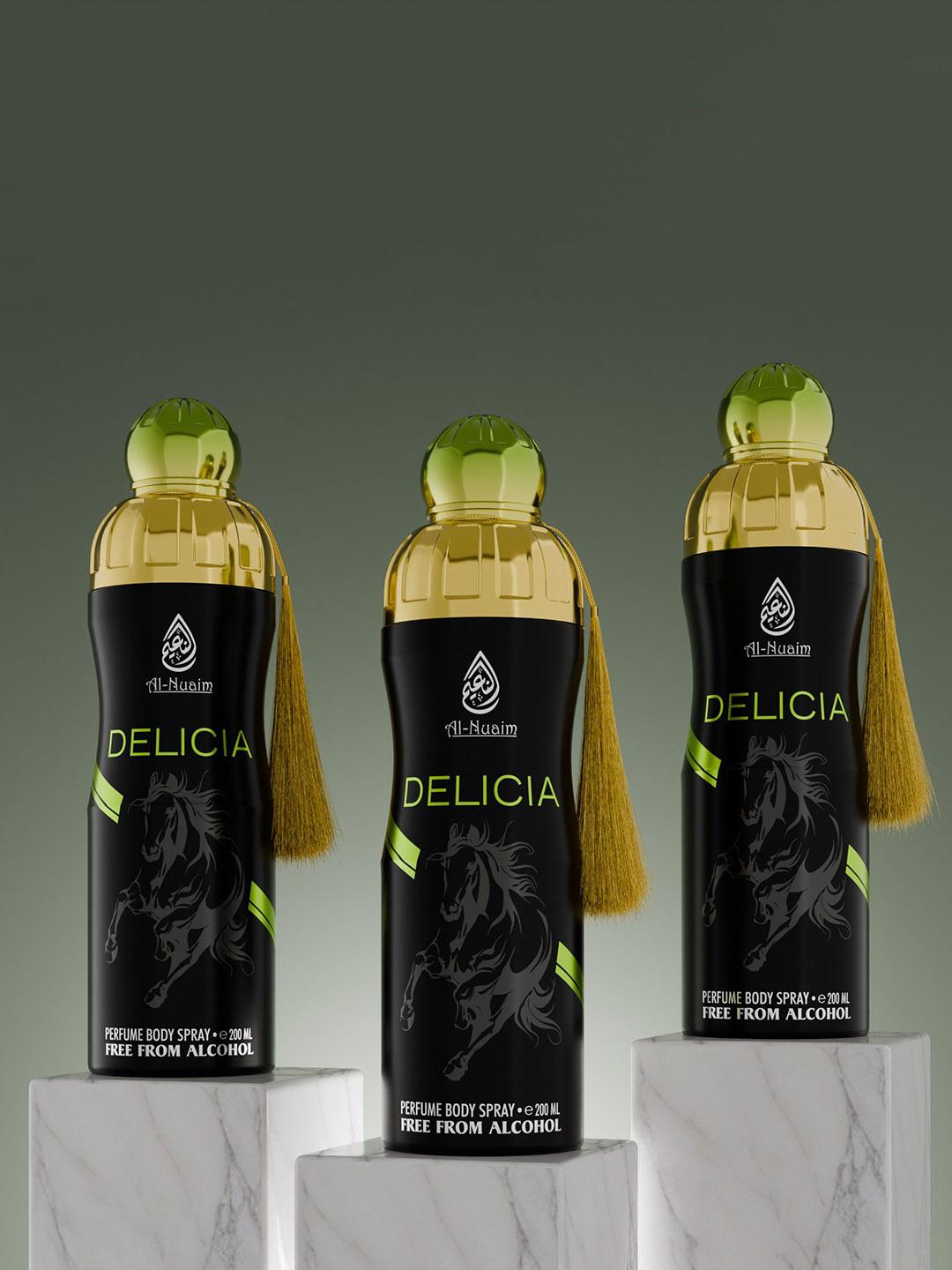 Buy Al Nuaim Delicia Set Of 3 Long Lasting Deodorant 200ml Each ...