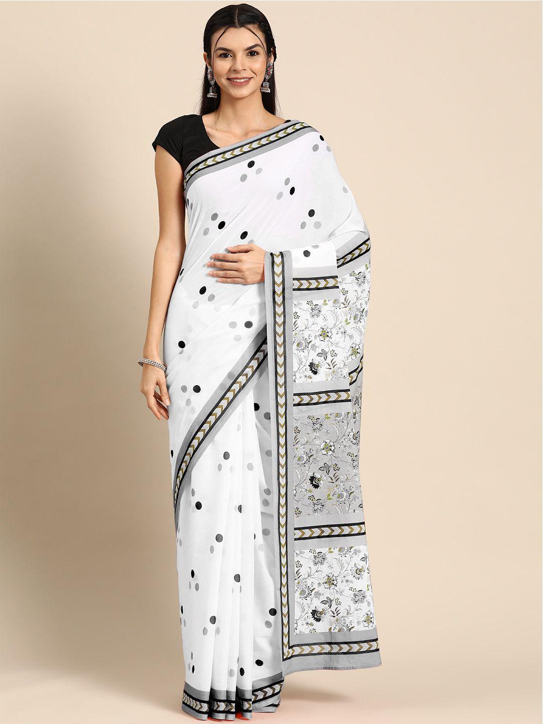 Buy BUTA BUTI Polka Dot Pure Cotton Saree - Sarees for Women 30186855 ...