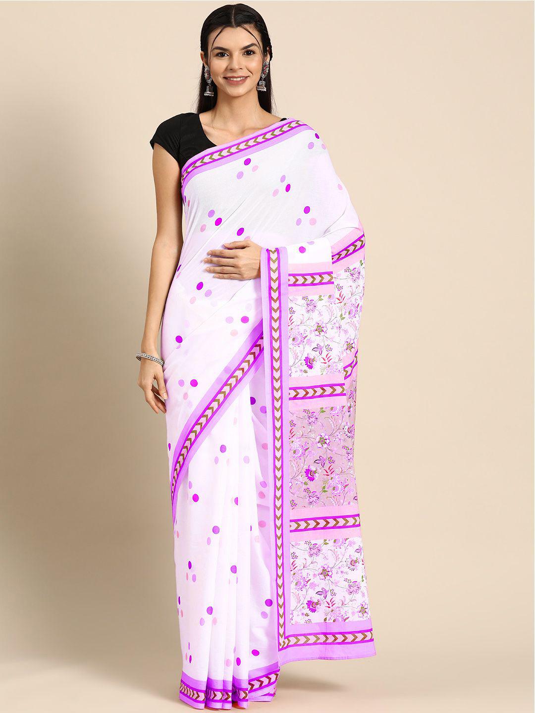 Buy BUTA BUTI Ethnic Motifs Printed Pure Cotton Saree - Sarees for ...