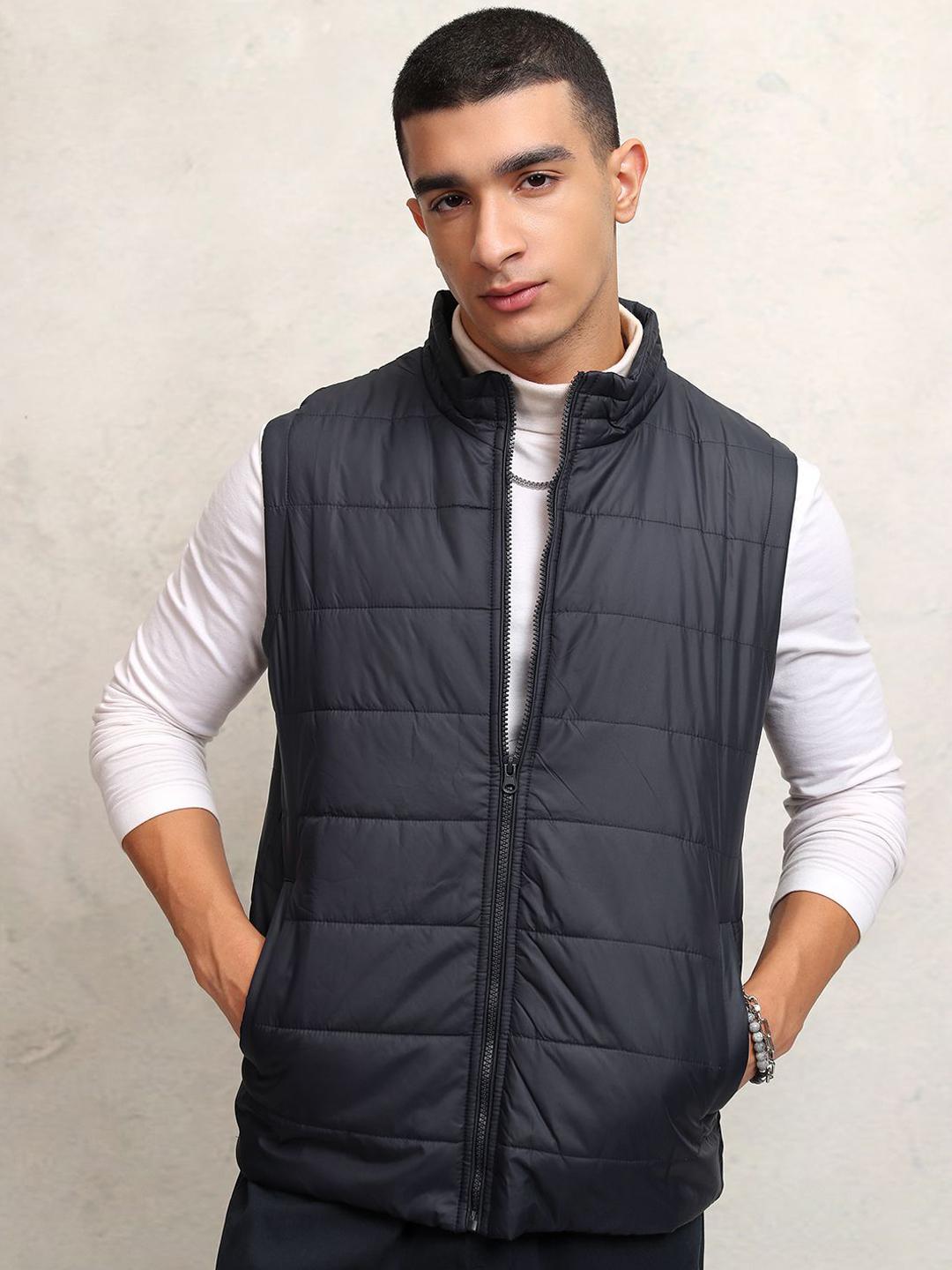Buy HIGHLANDER Men Navy Classic Quilted Puffer Jacket - Jackets for Men ...