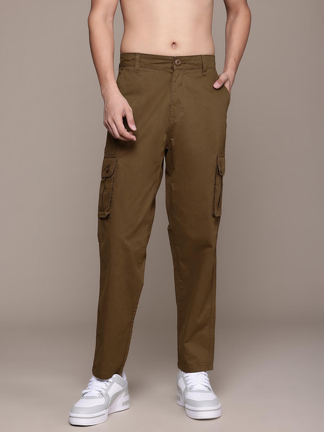Buy The Roadster Life Co. Men Relaxed Fit Chinos Cargos Trousers ...