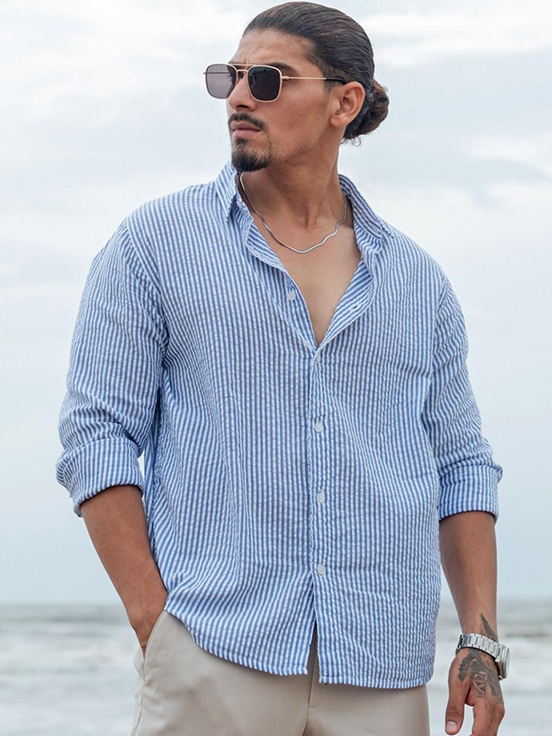 Buy Powerlook Men Micro Checks Checked Casual Shirt - Shirts for Men ...