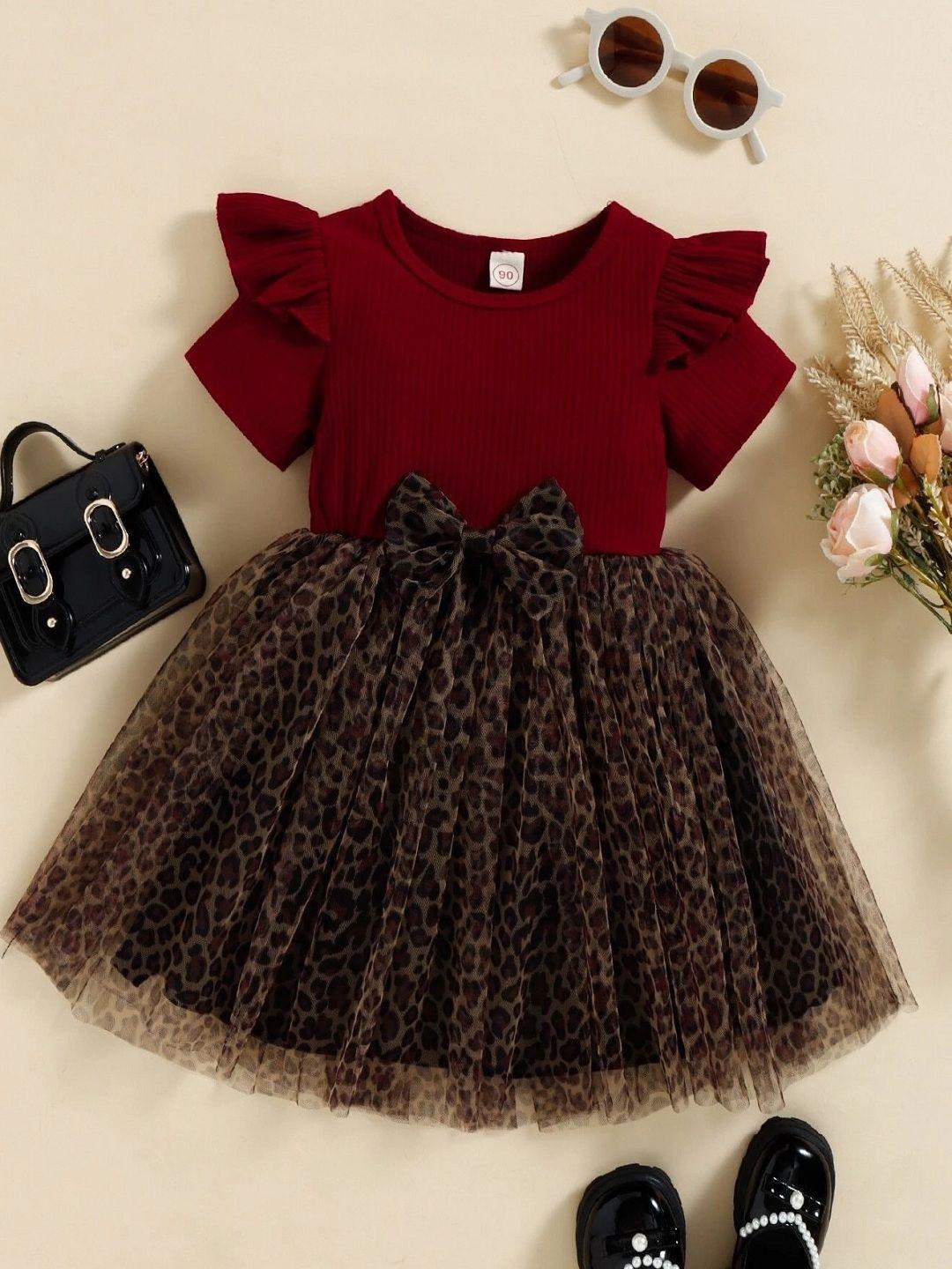 Buy BAESD Girls Animal Printed Net Fit & Flare Dress - Dresses for ...