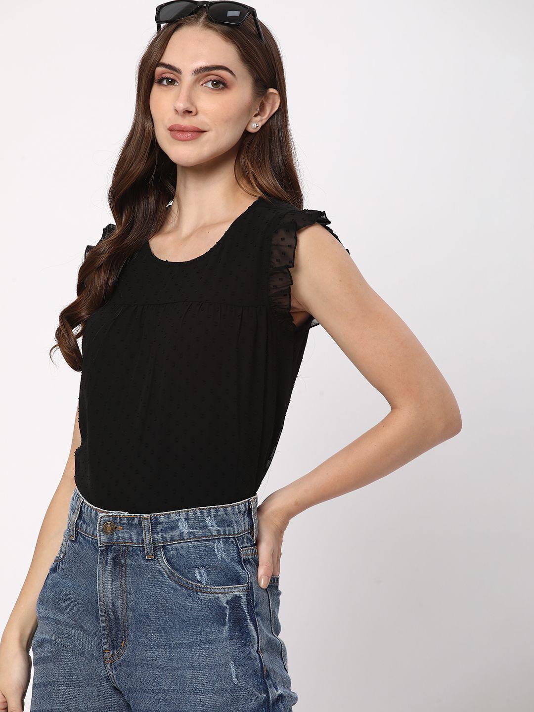 Buy R&B Women Black Solid Top - Tops for Women 30209153 | Myntra