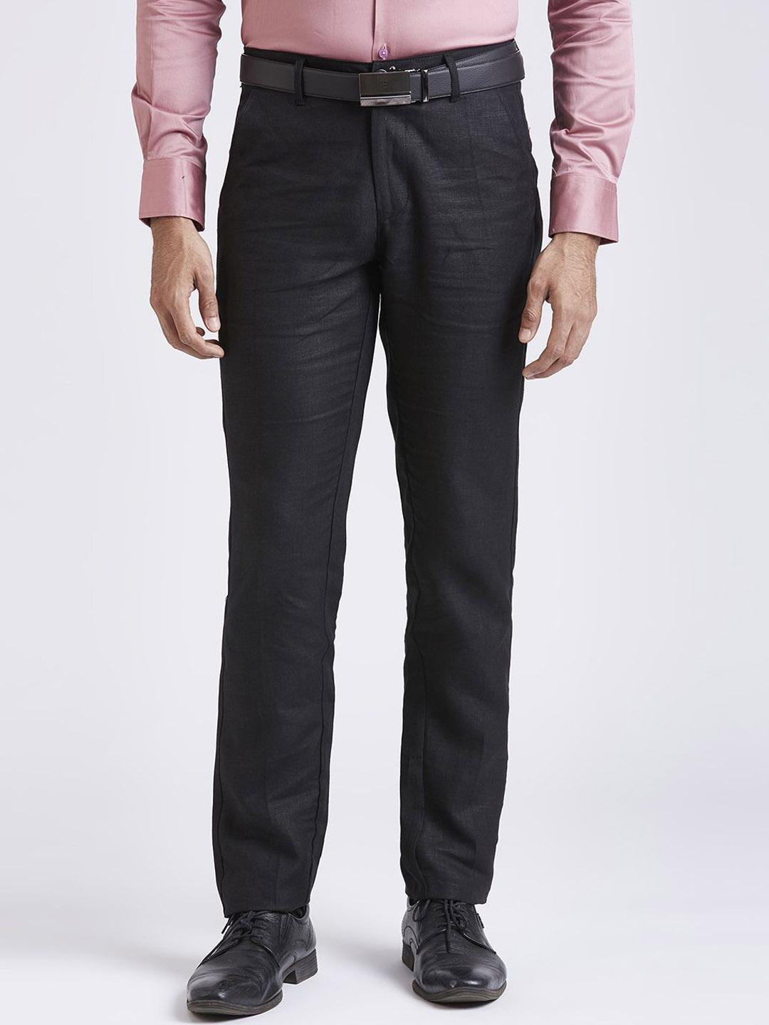 Buy JOHN WATSON Men Regular Fit Mid Rise Flat Front Trousers - Trousers ...
