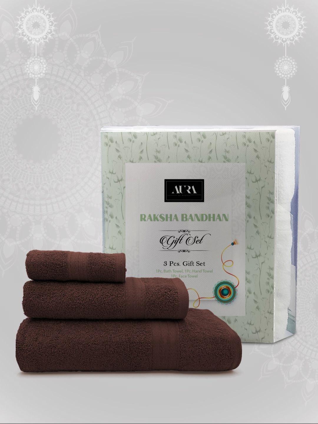 Buy Aura Coffee Brown 3 Pieces Raksha Bandhan Home Gift Set - Home Gift ...