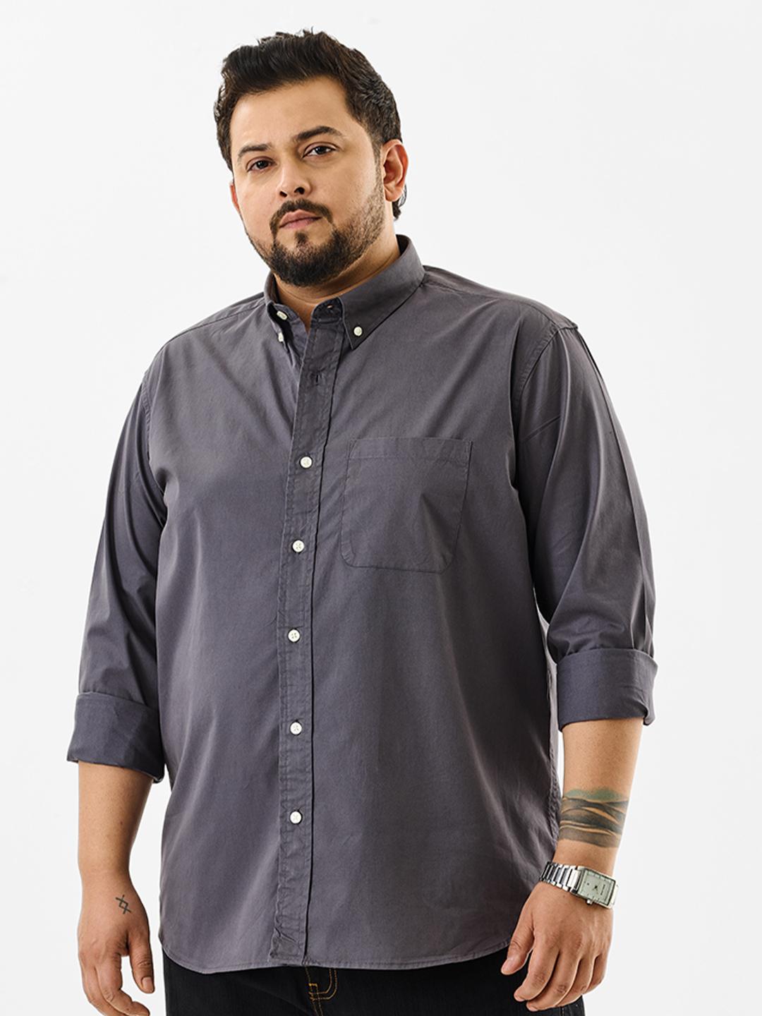 Buy Snitch Men Plus Size Smart Slim Fit Opaque Formal Shirt - Shirts ...