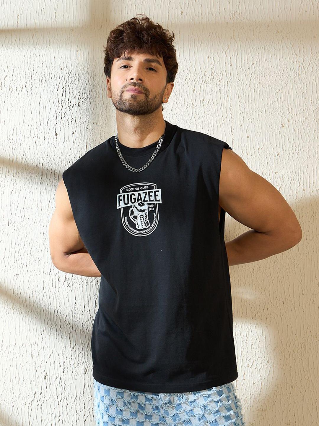 Buy FUGAZEE Men Extended Sleeves Raw Edge T Shirt - Tshirts for Men ...