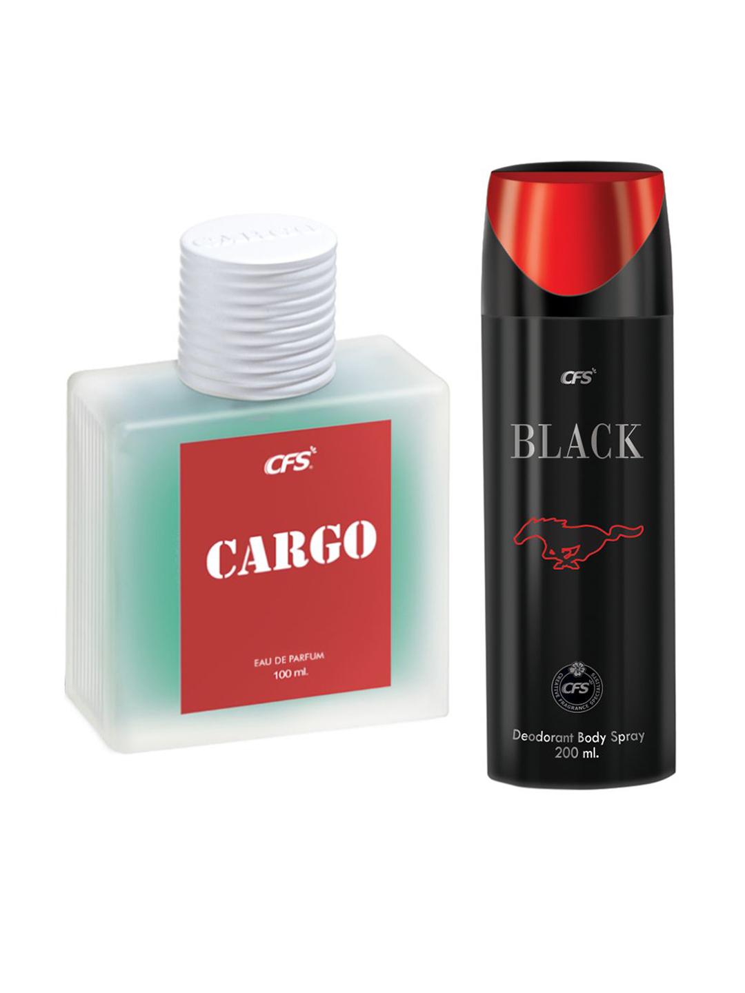 Buy CFS Cargo Eau De Parfum & Black Long Lasting Deodorant 100ml+200ml ...