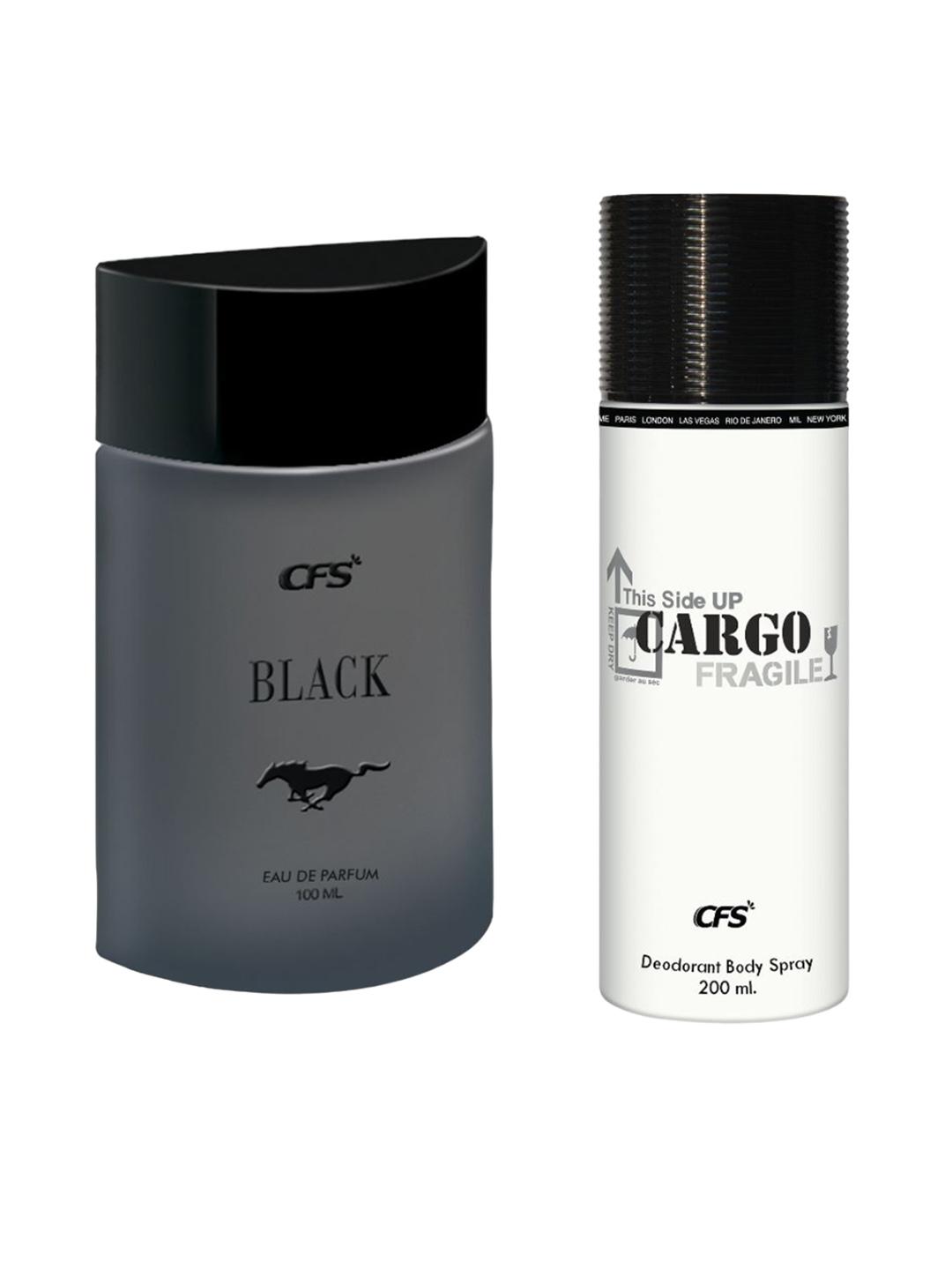 Buy CFS Black EDP Long Lasting Perfume & Cargo White Deodorant Body ...