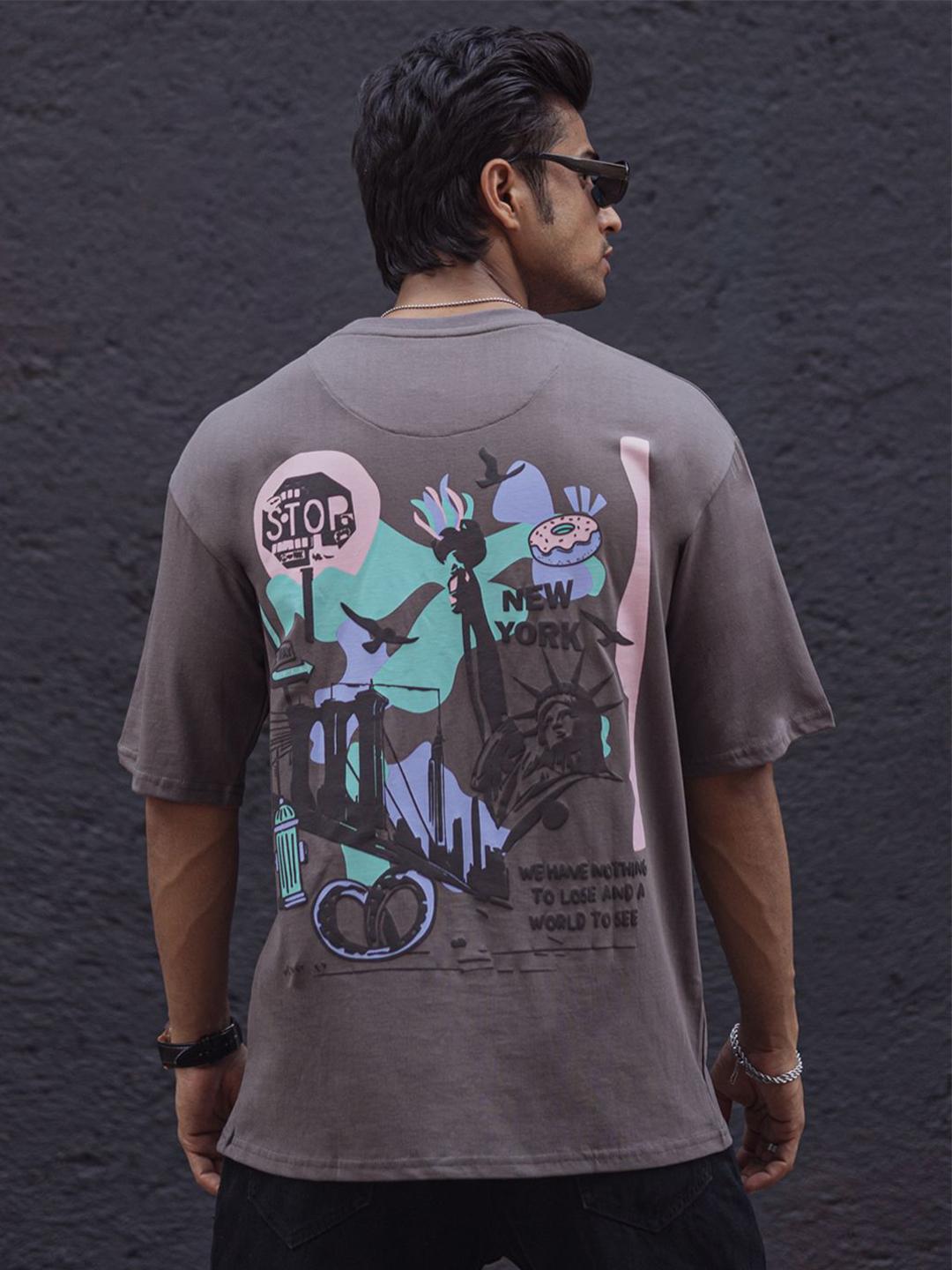 Buy Powerlook Men Typography Applique T Shirt - Tshirts for Men ...